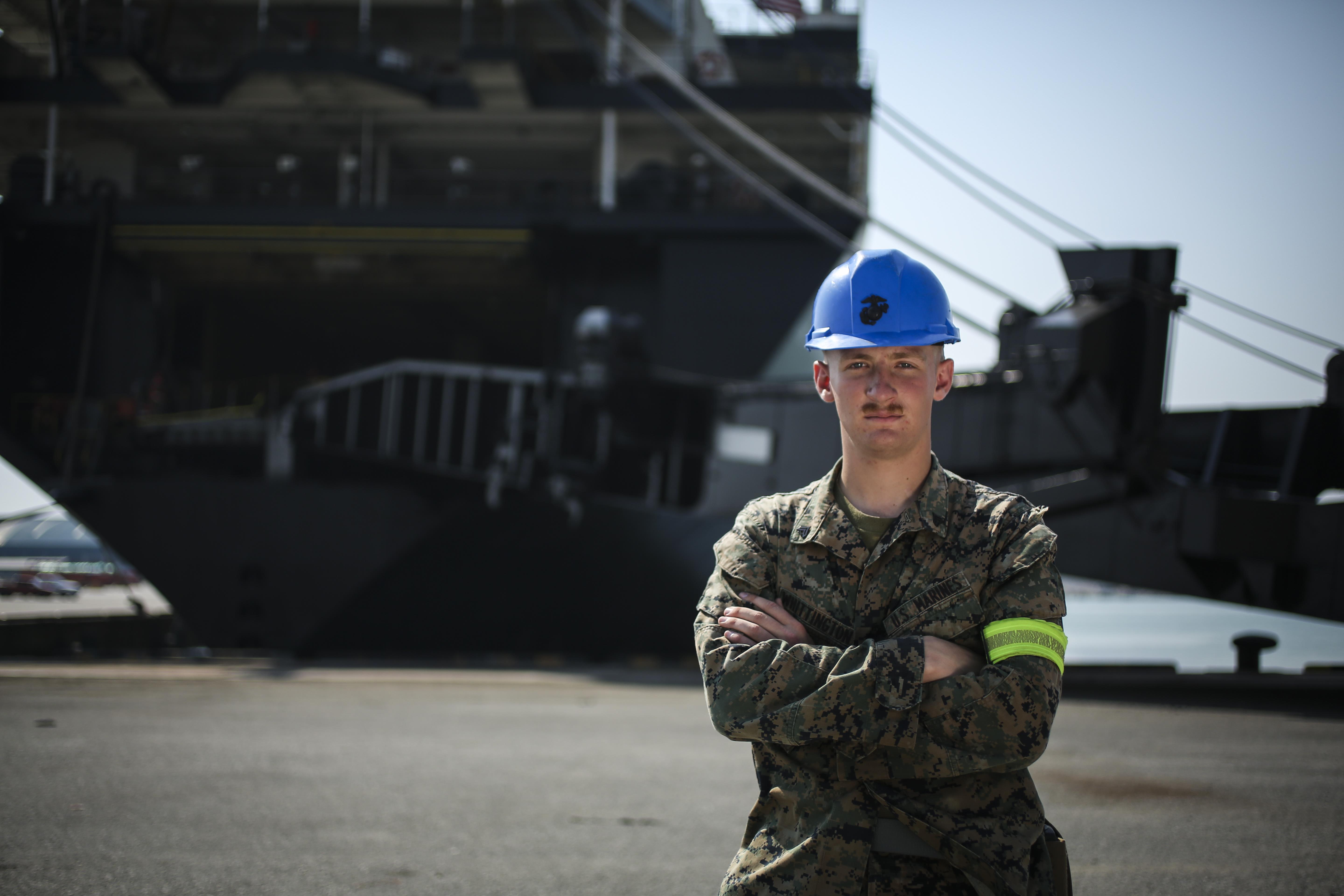 Offloading Begins on the USNS Gunnery Sgt. Fred W. Stockham During ...