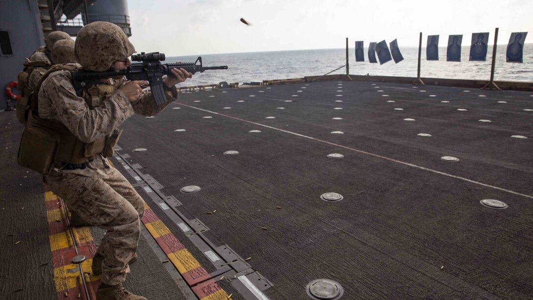 Combat Logistics Battalion 11 Deck Shoot aboard the USS Makin Island