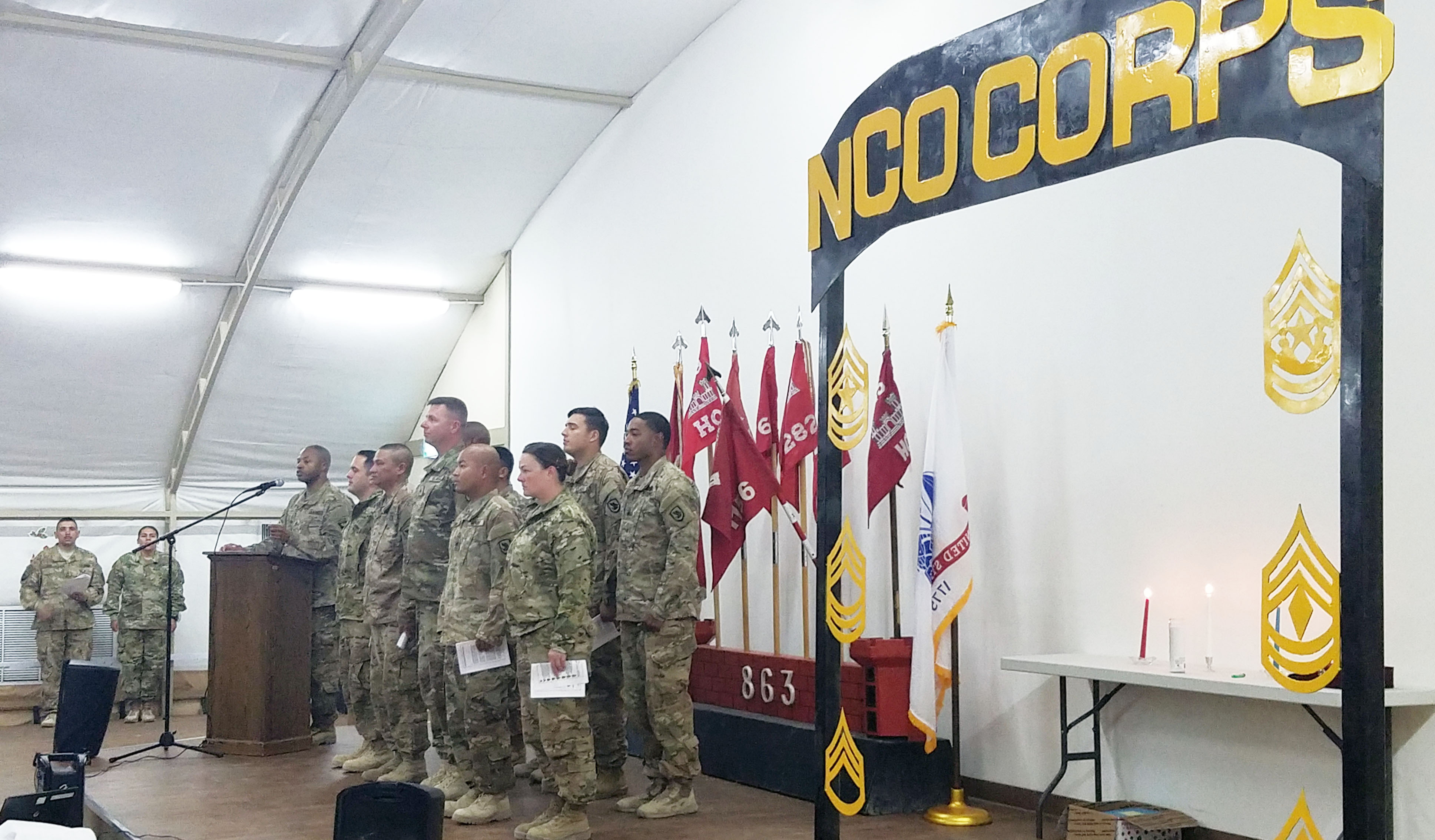863rd Engineer Battalion honors new NCO’s prior to redeployment
