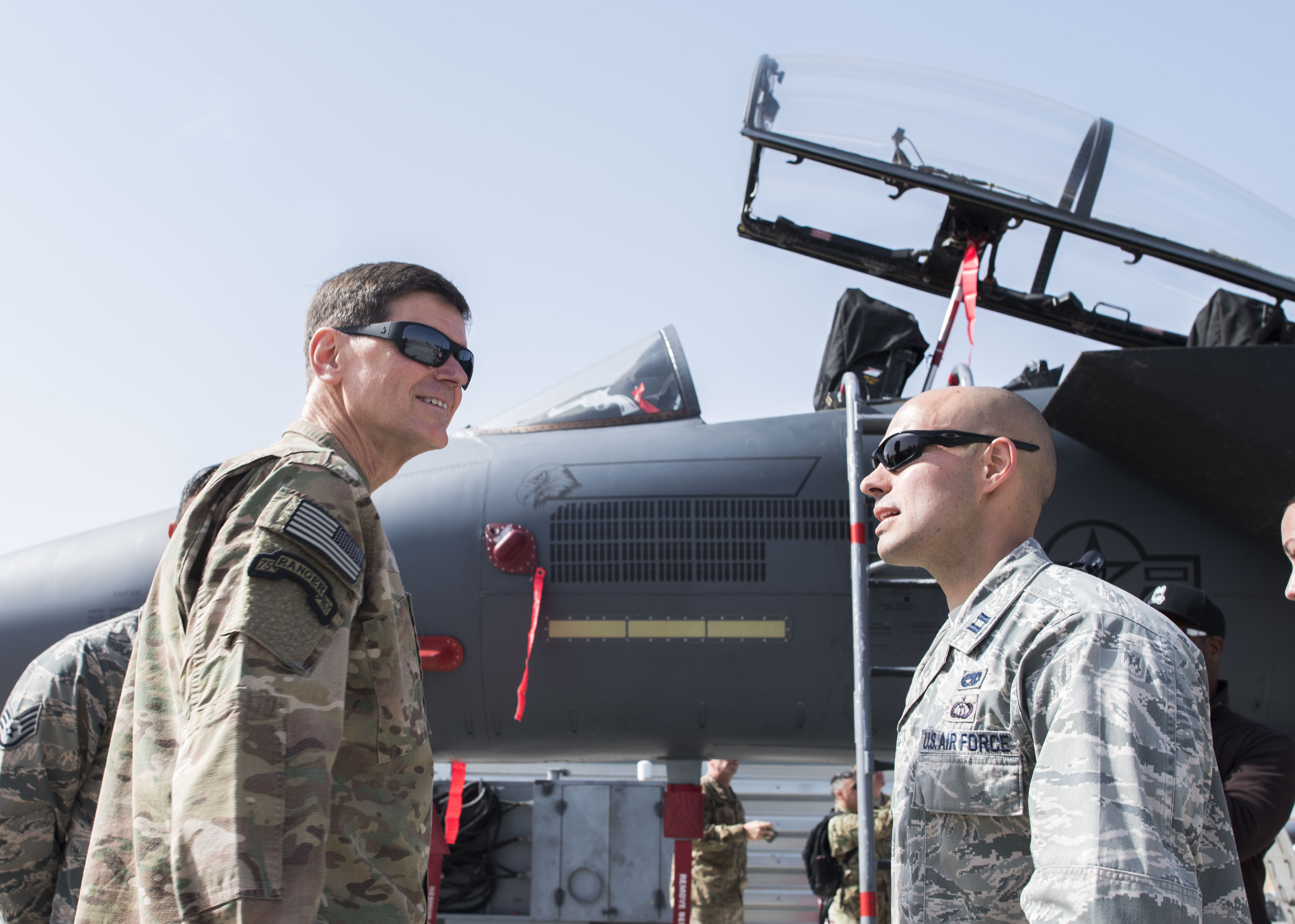 Gen. Joseph Votel, U. S. Central Command commander, receives a brief ...