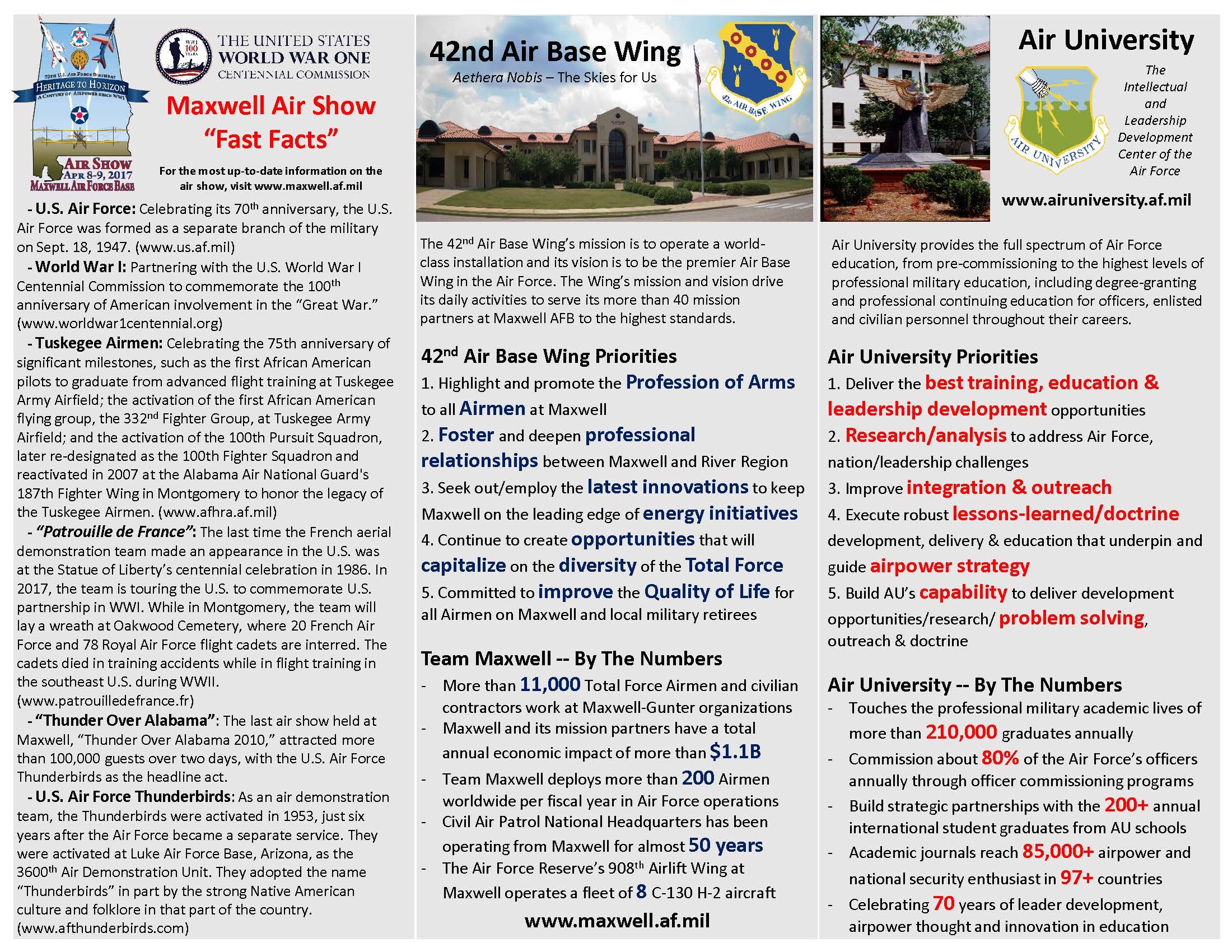 2017 Maxwell Air Show Information Packet