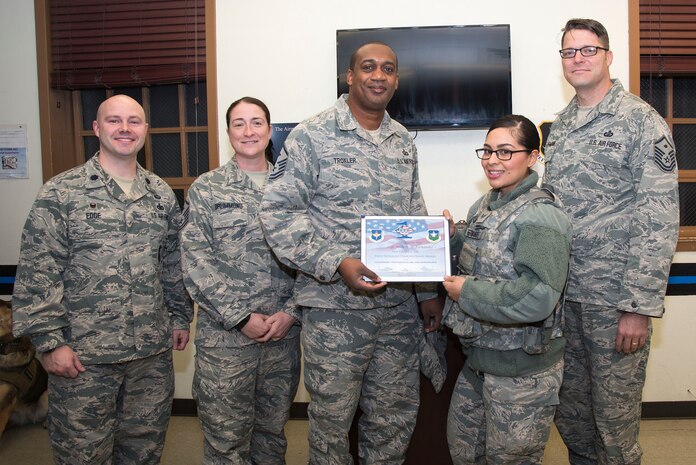 Fernandez presented with First Sergeant Diamond Sharp Award