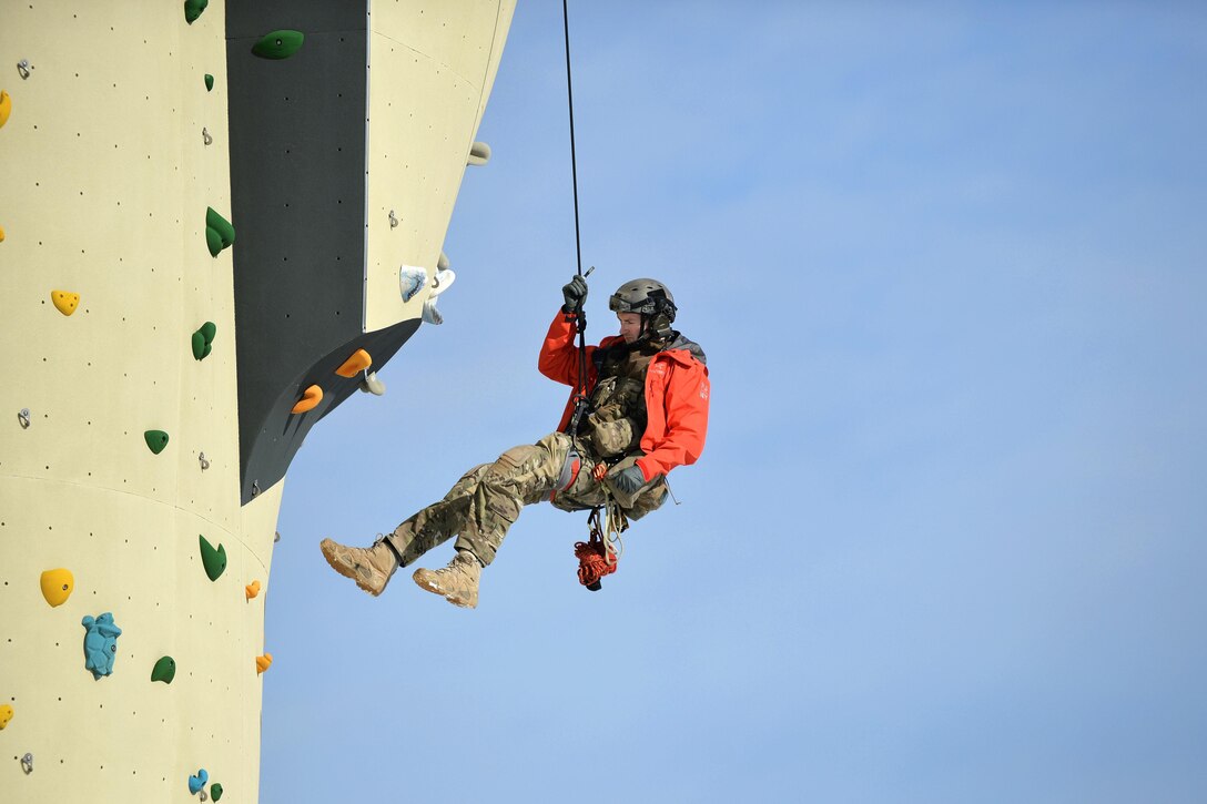 Rappelling Airman