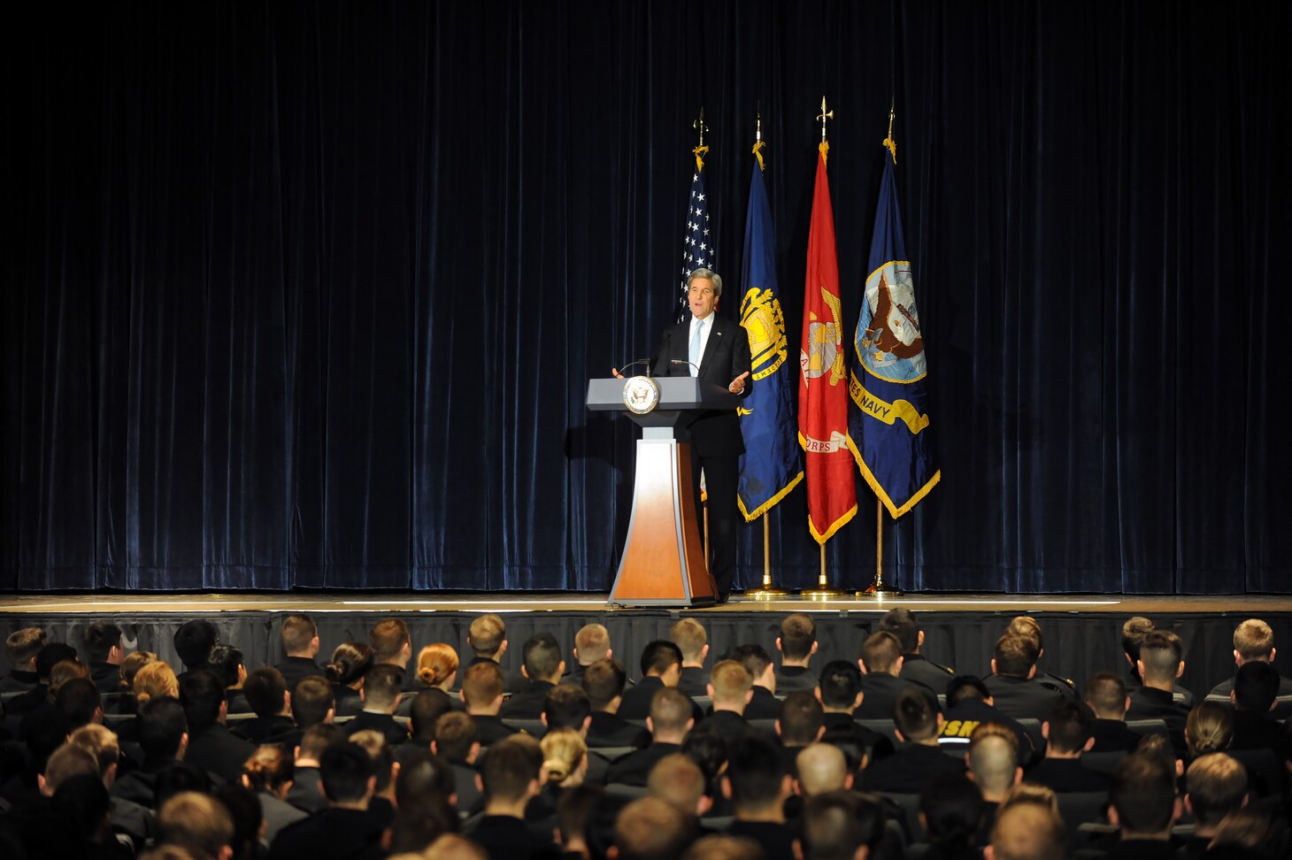 Secretary of State Visits USNA > United States Navy > News Stories