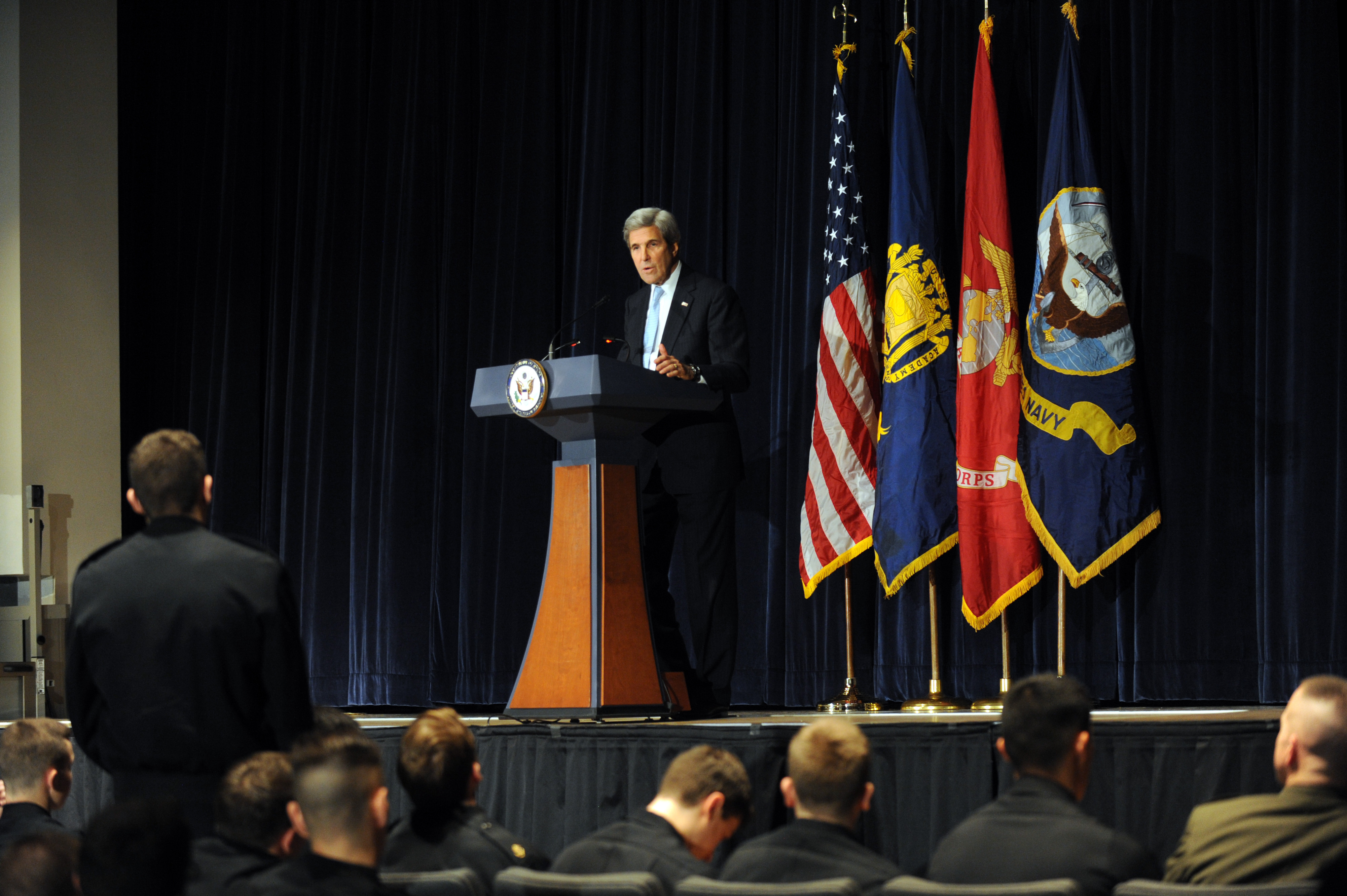 Secretary of State Visits USNA > United States Navy > News Stories