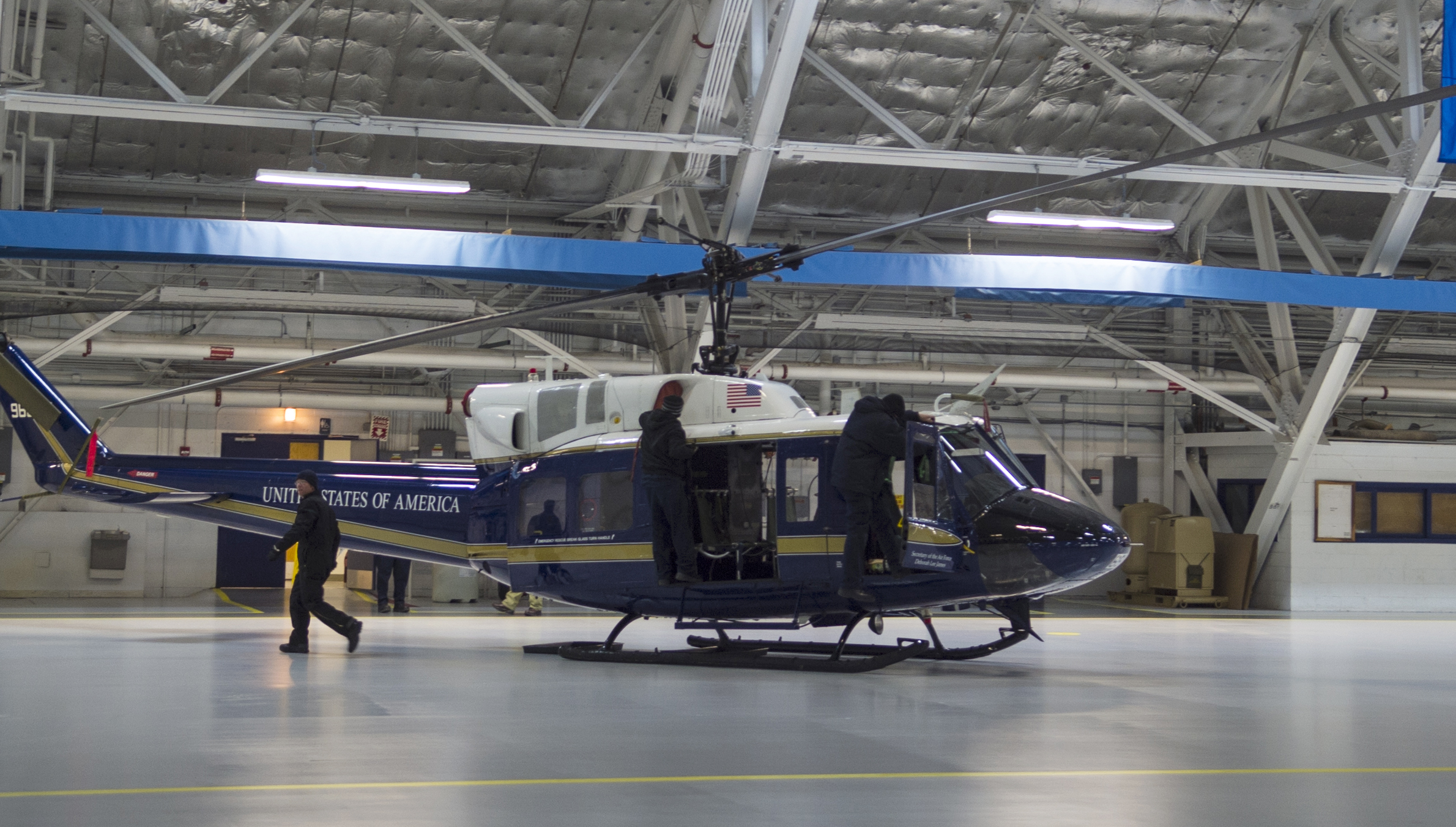 Helicopter display placement