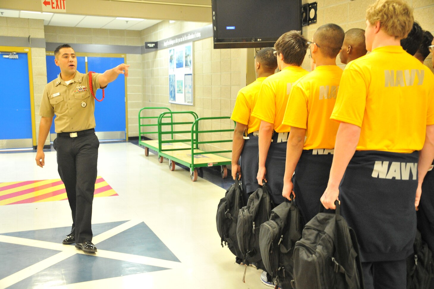 Sailors Making Sailors: Staff Guides Recruits through First Morning of ...