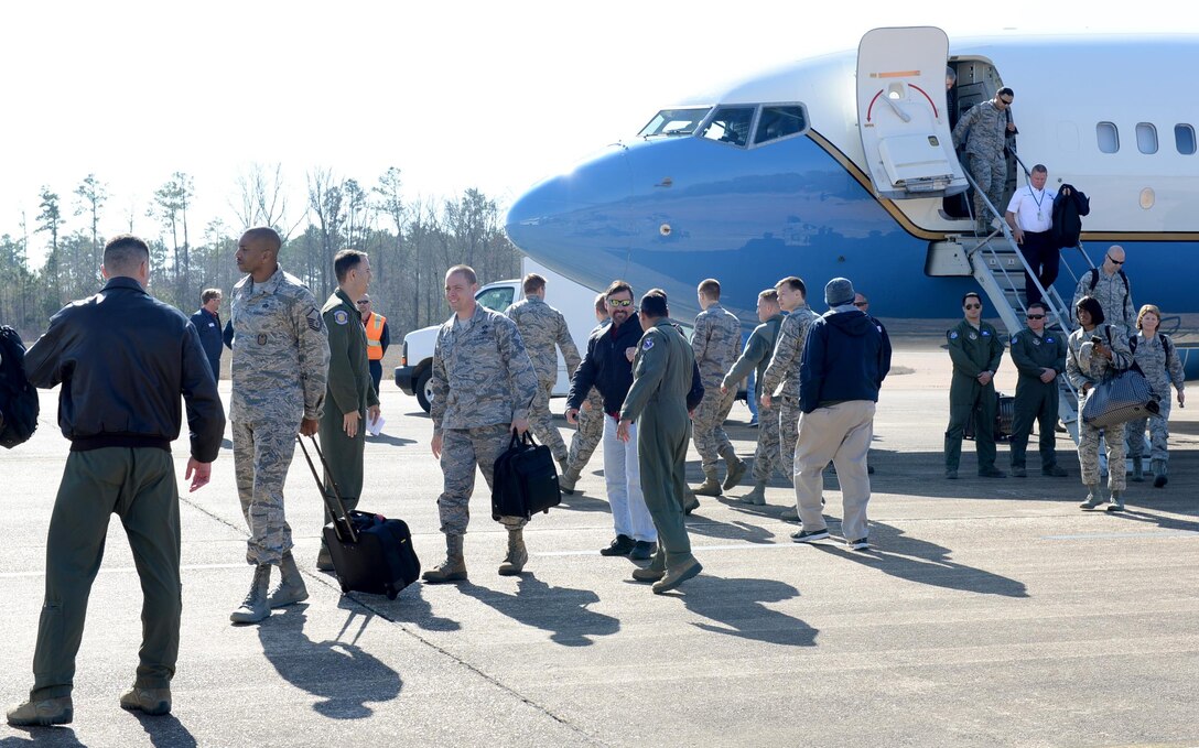 UEI members arrive at Columbus AFB
