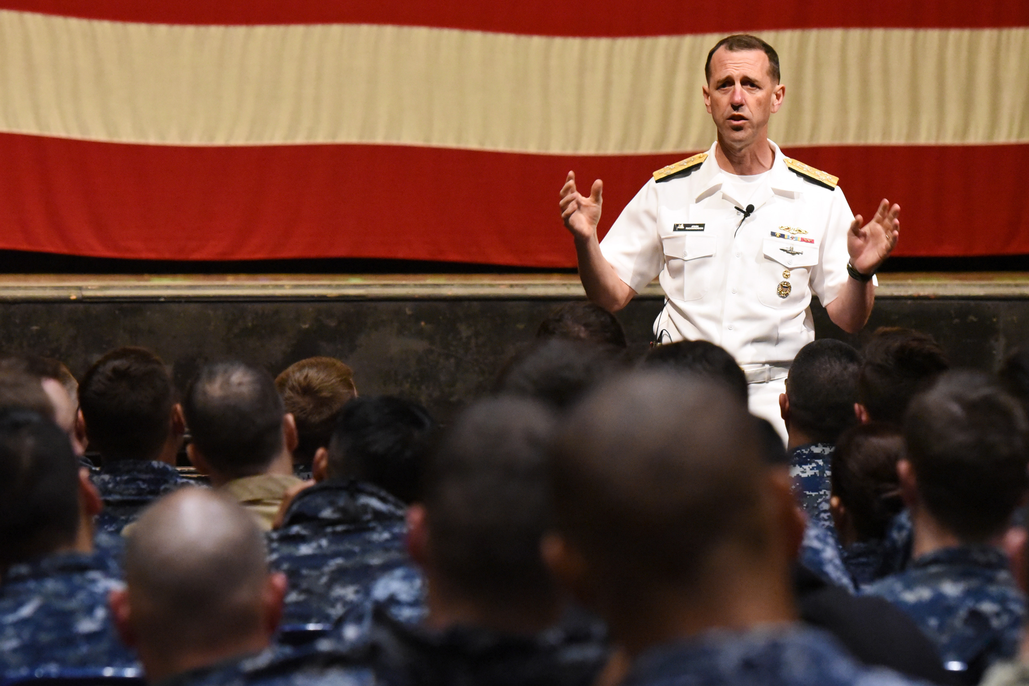 Chief of Naval Operations Holds All-Hands Call with Groton-Area Sailors ...