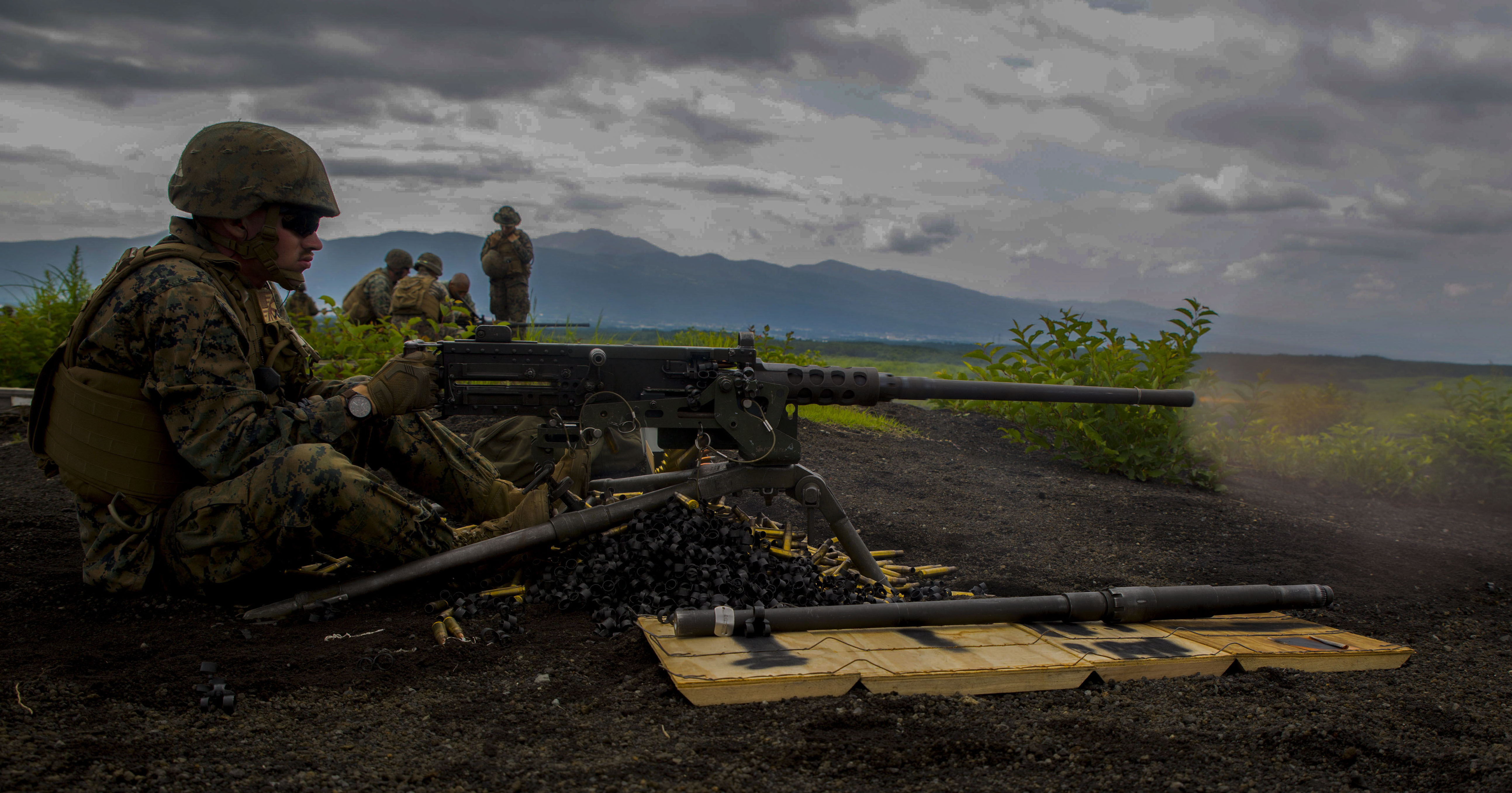 Marines participate in live-fire weapons training