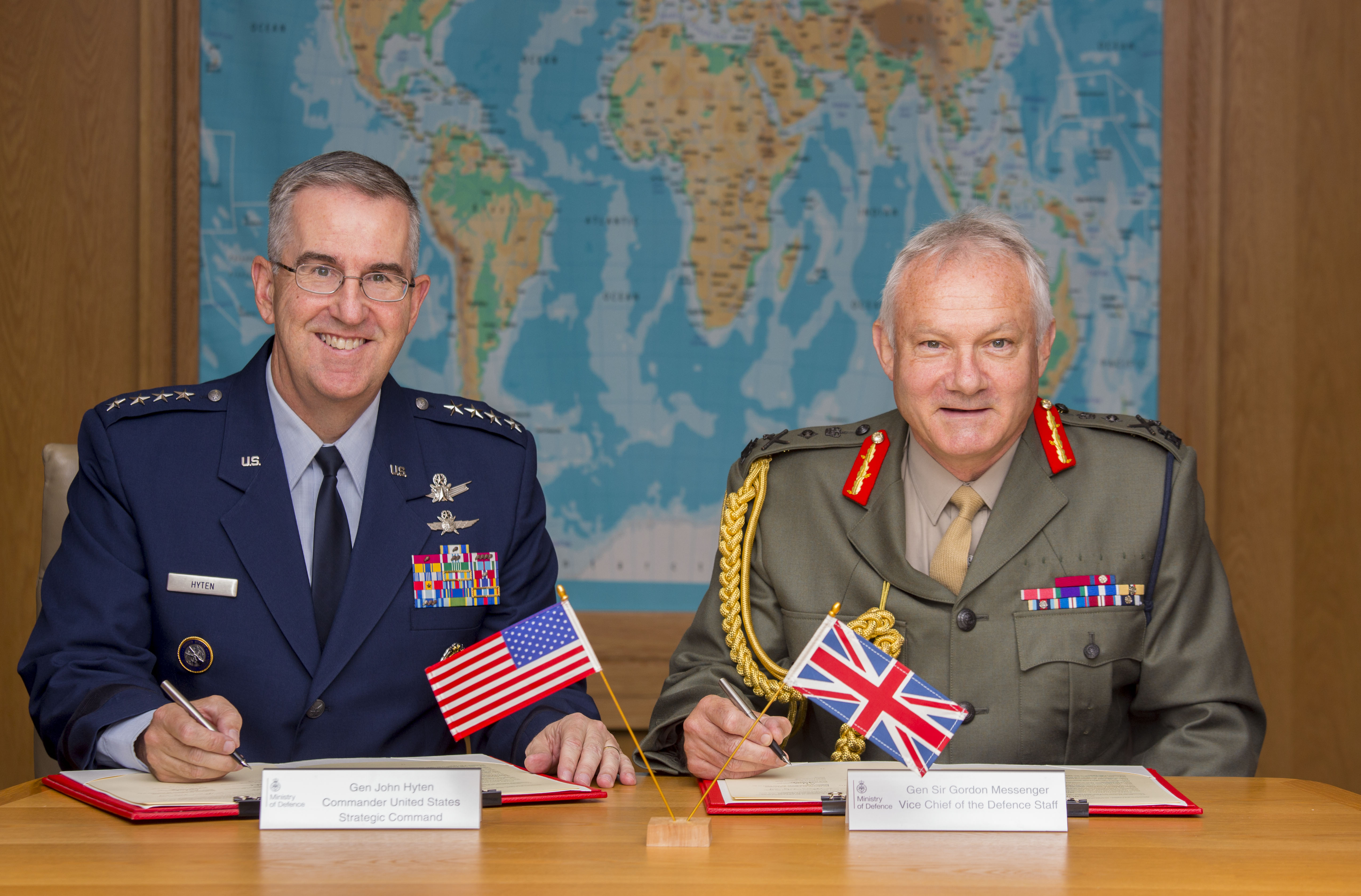 USSTRATCOM and UK MOD sign MOU assigning USSTRATCOM Liaison Officer