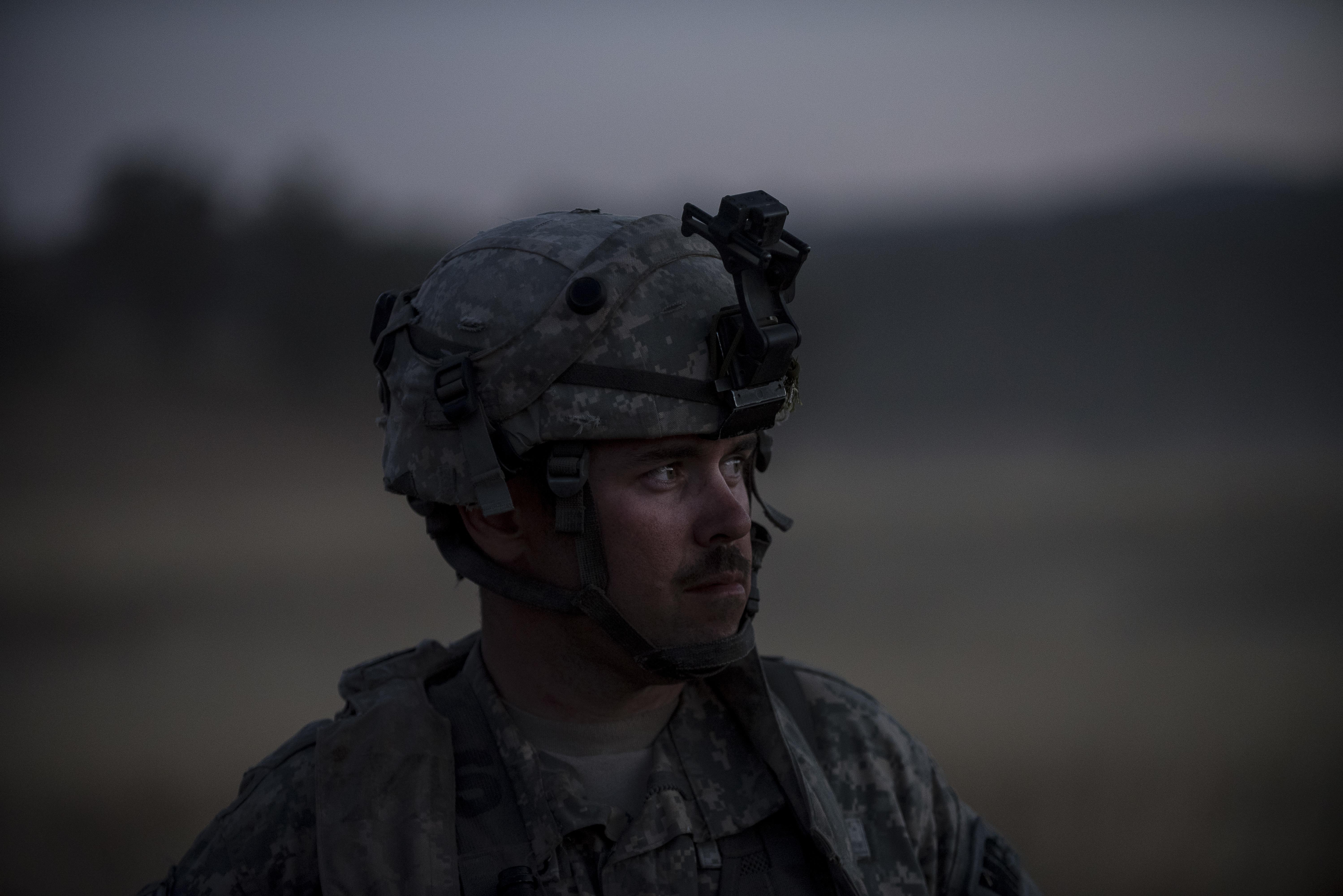 Military Police train in the field
