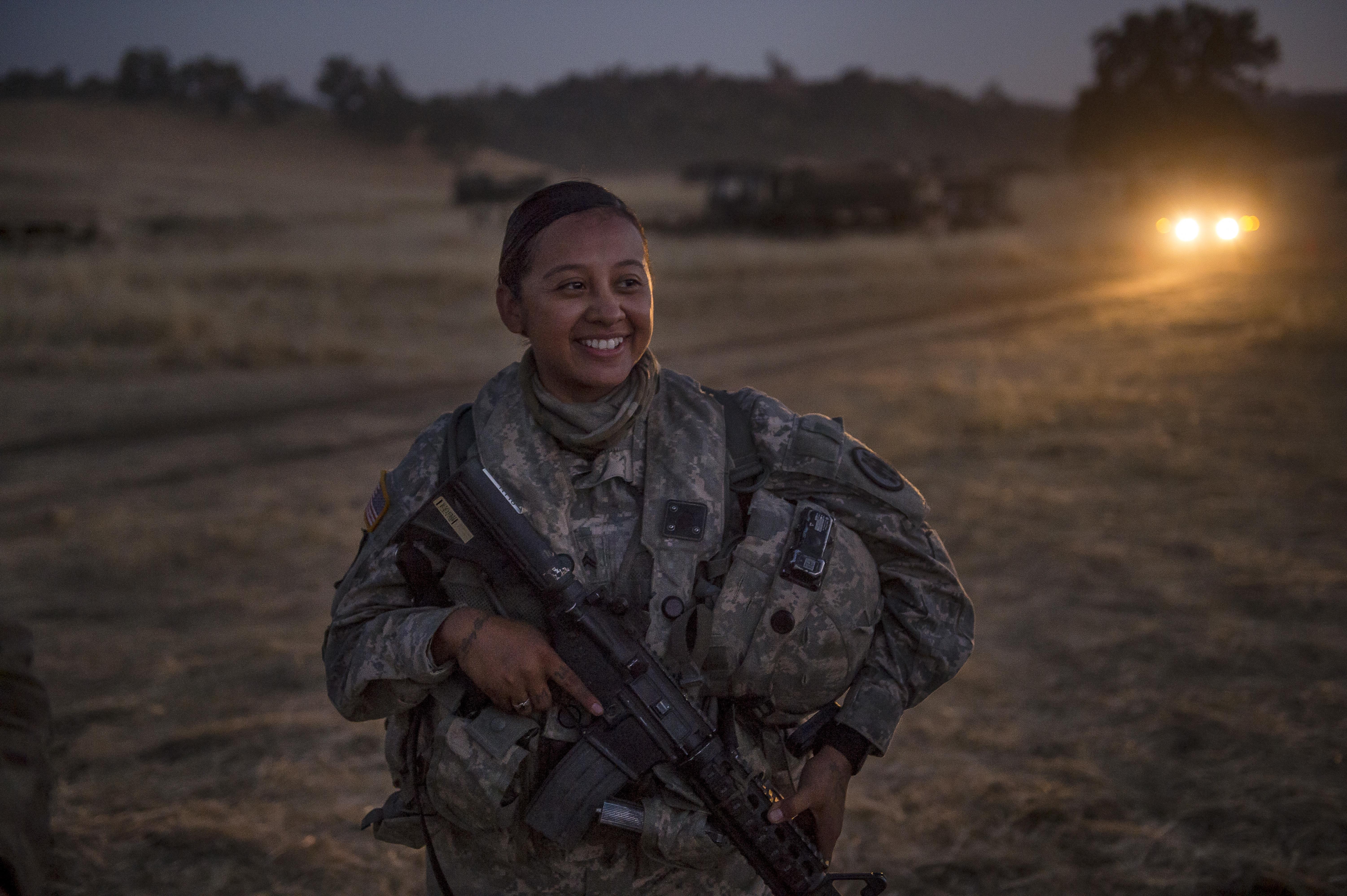 Military Police train in the field