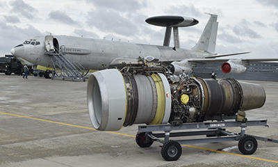 TF33 engine at Oklahoma city Air Logistics Complex