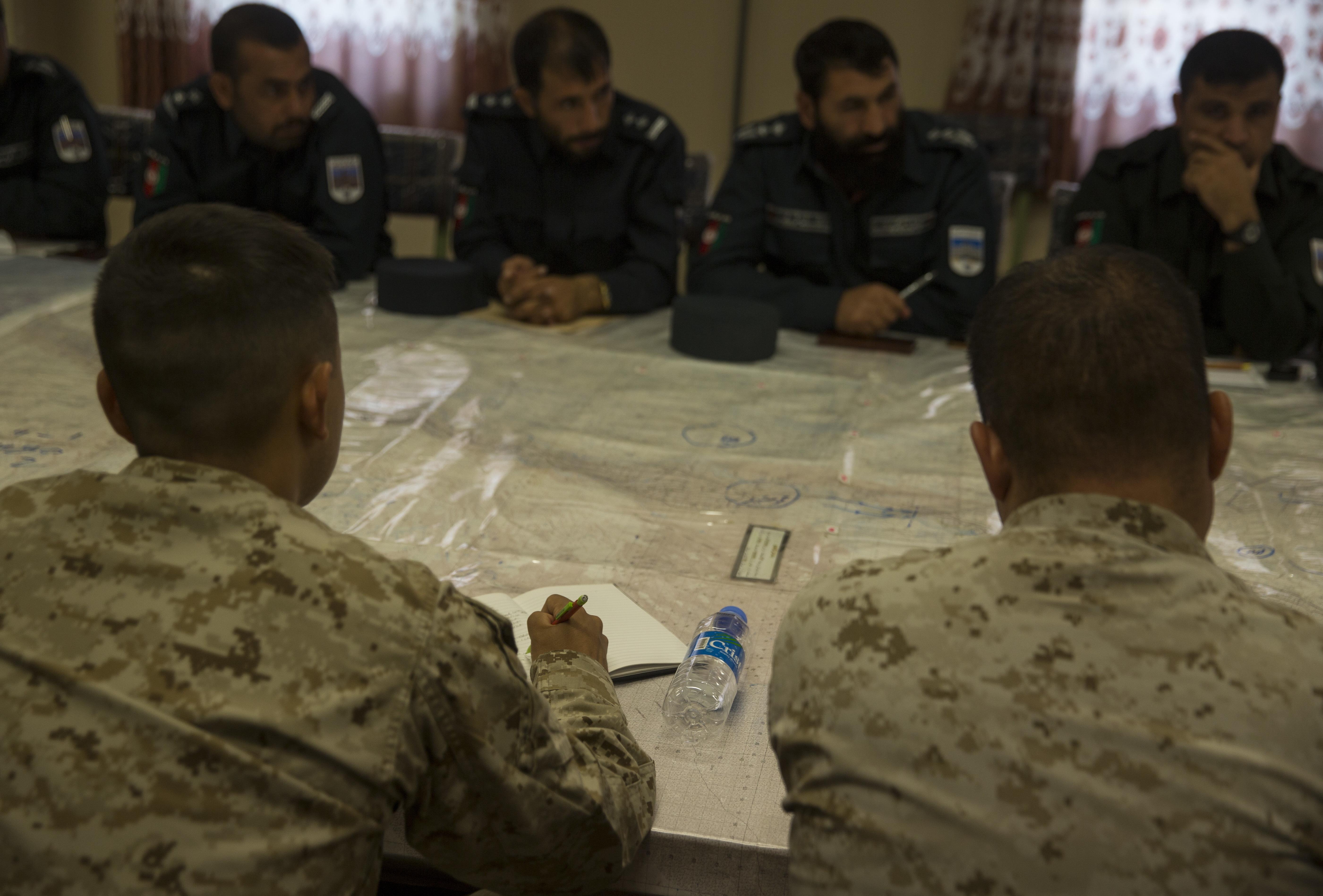 Task Force Southwest advisors meet with sub-district police chiefs