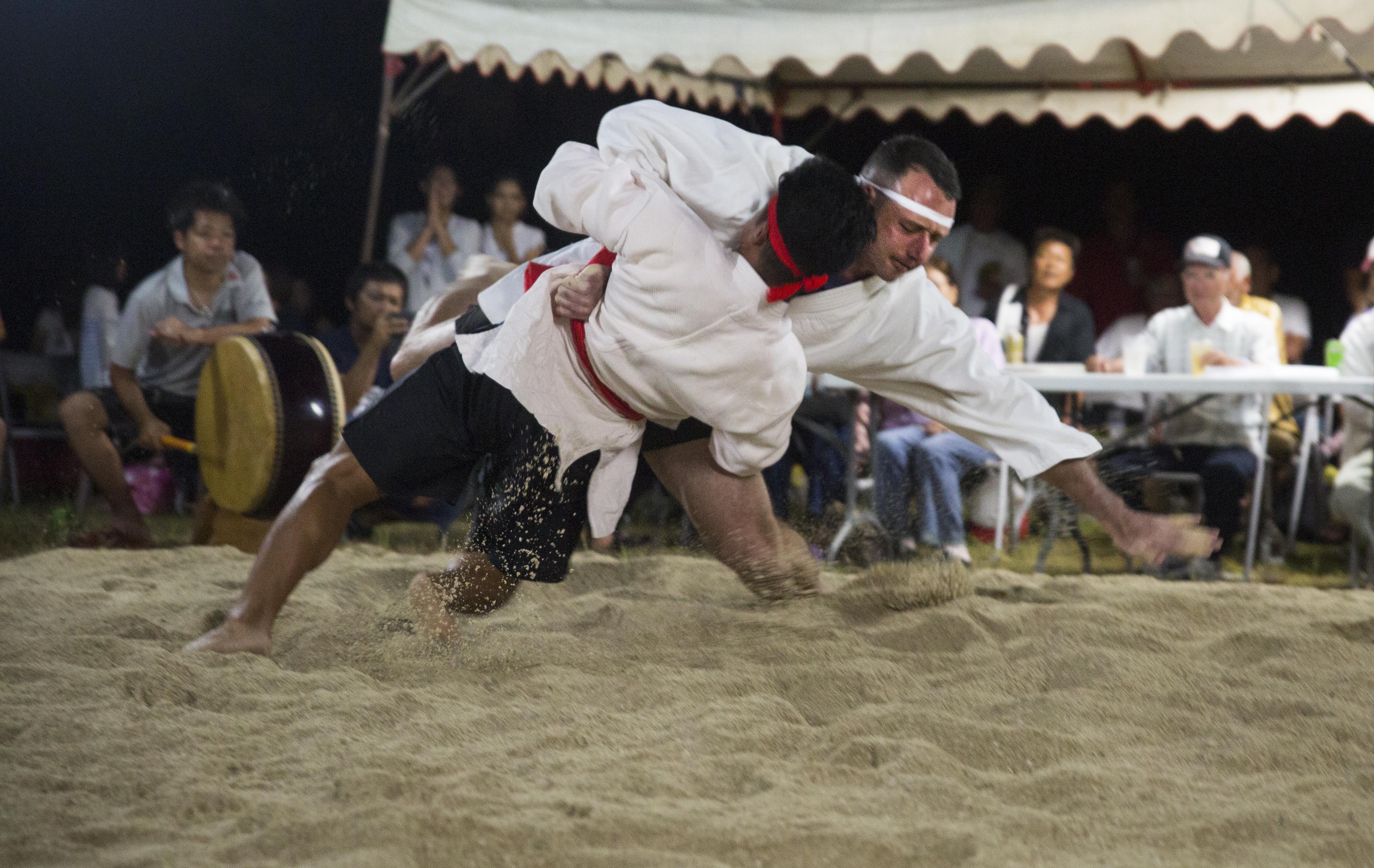 Okinawa-style sumo wrestling brings together service members, Henoko ...