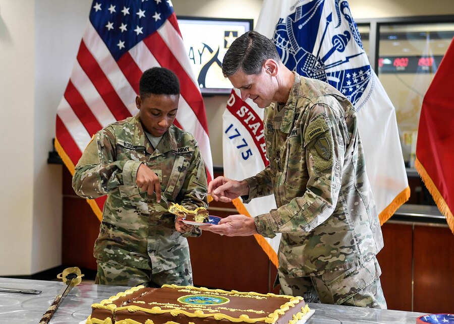 USCENTCOM HQ's Army element celebrates the U.S. Army's 242nd birthday