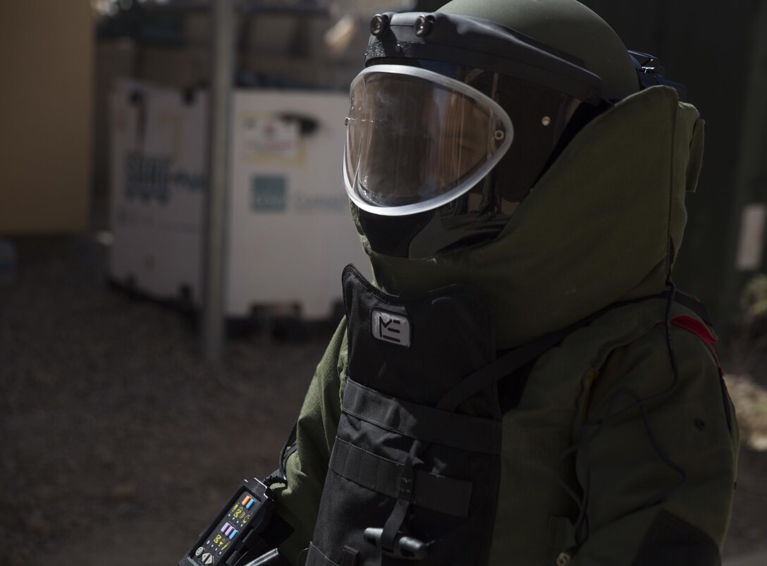 Engineers up! Afghan engineers learn about the benefits of the EOD9 suit