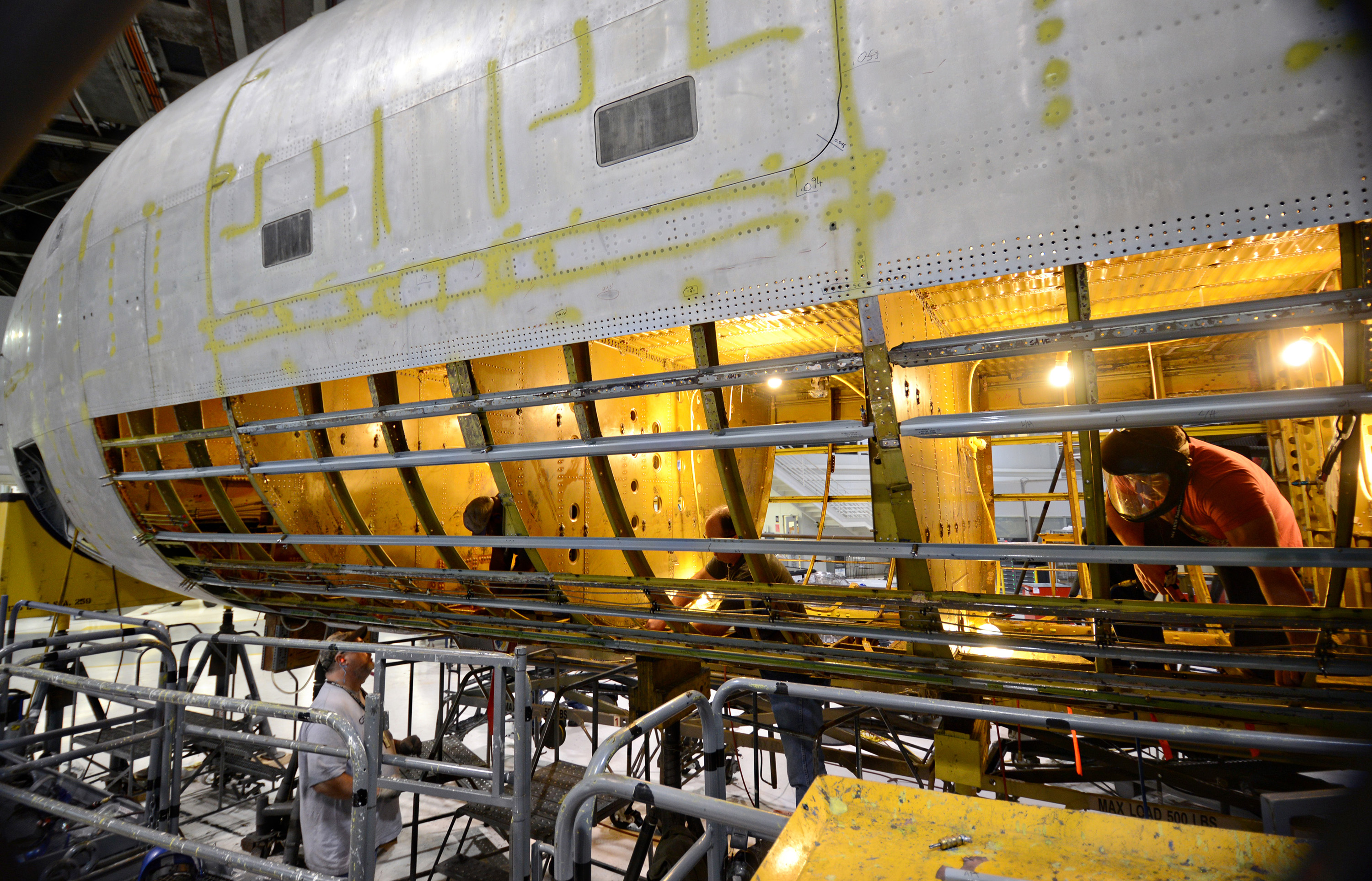 Looking inside: The massive undertaking of a KC-135 double-belly ...
