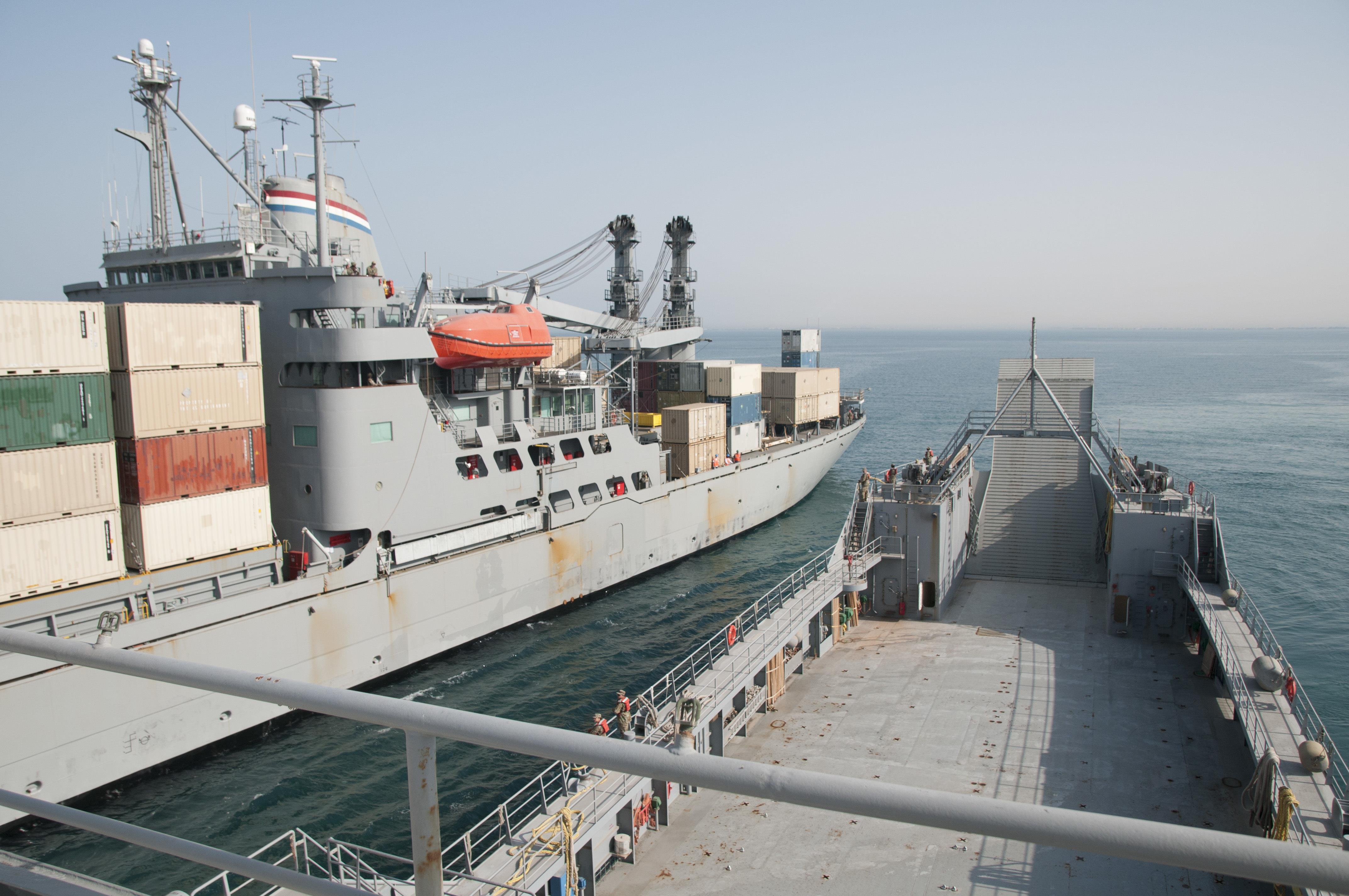 Army Mariners perform cargo transfer at sea > U.S. Army Central ...