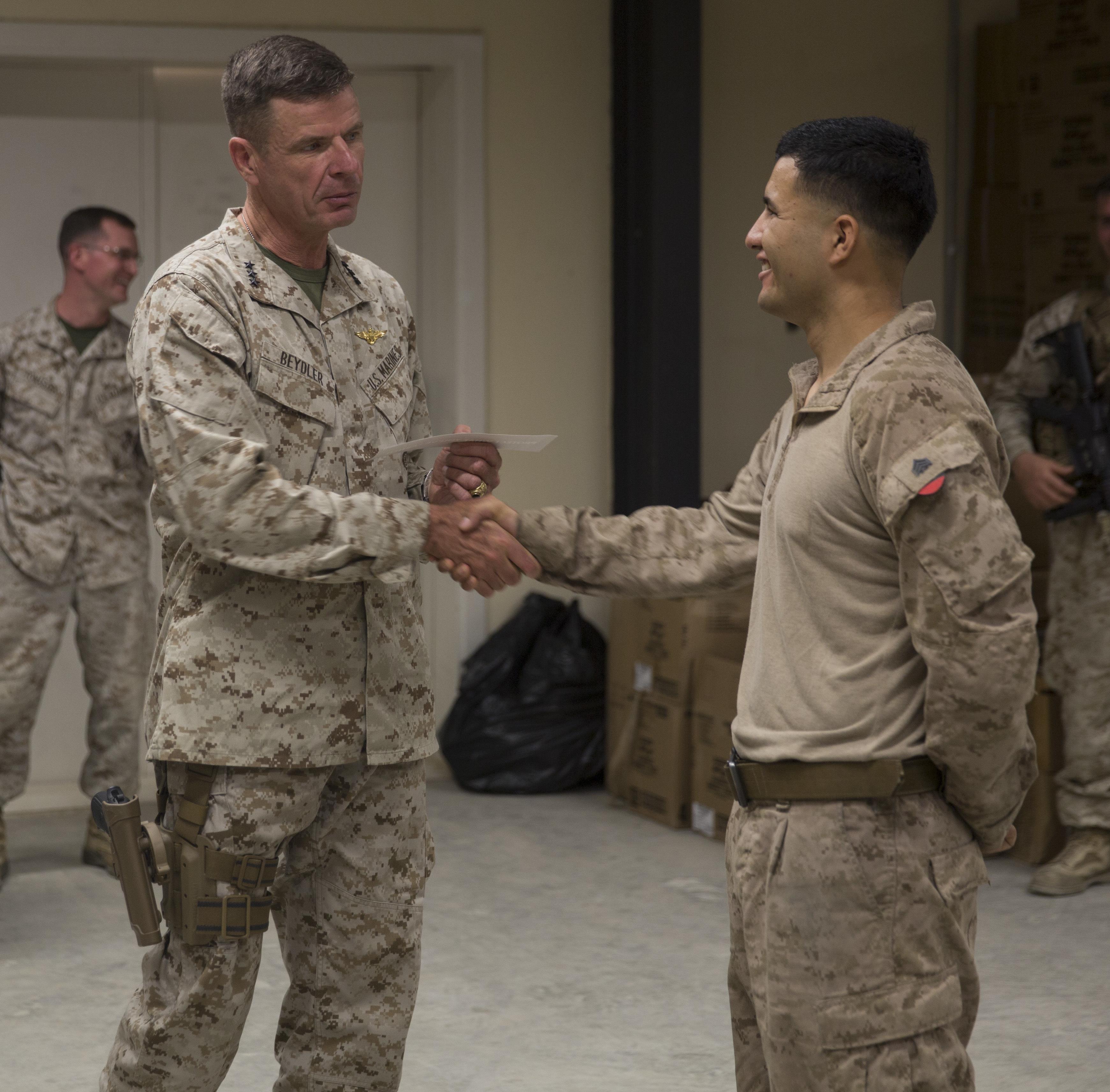 MARCENT commander meets with Task Force Southwest, Helmand key leaders