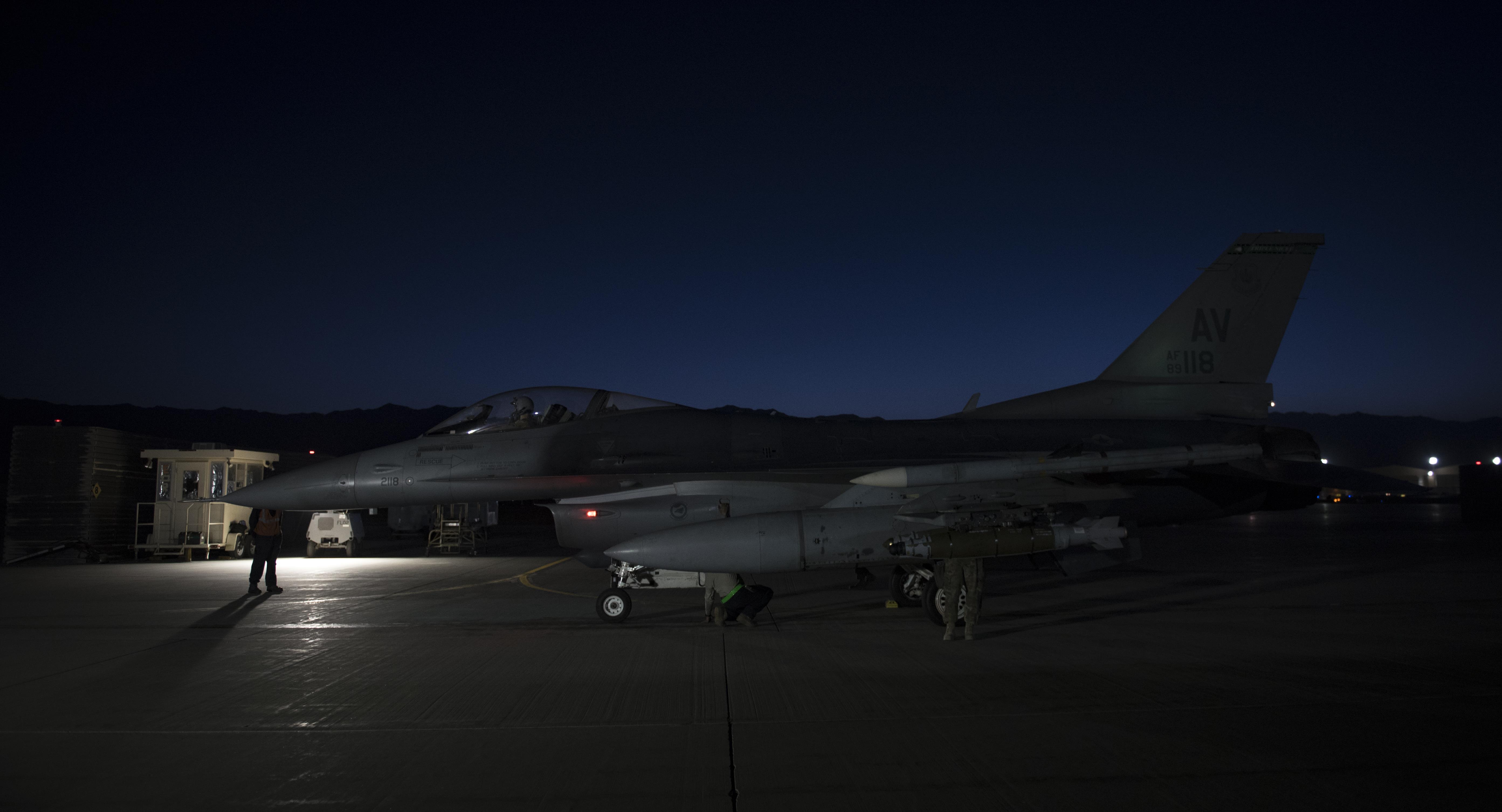 Night Ops: F-16s launch at the dead of night