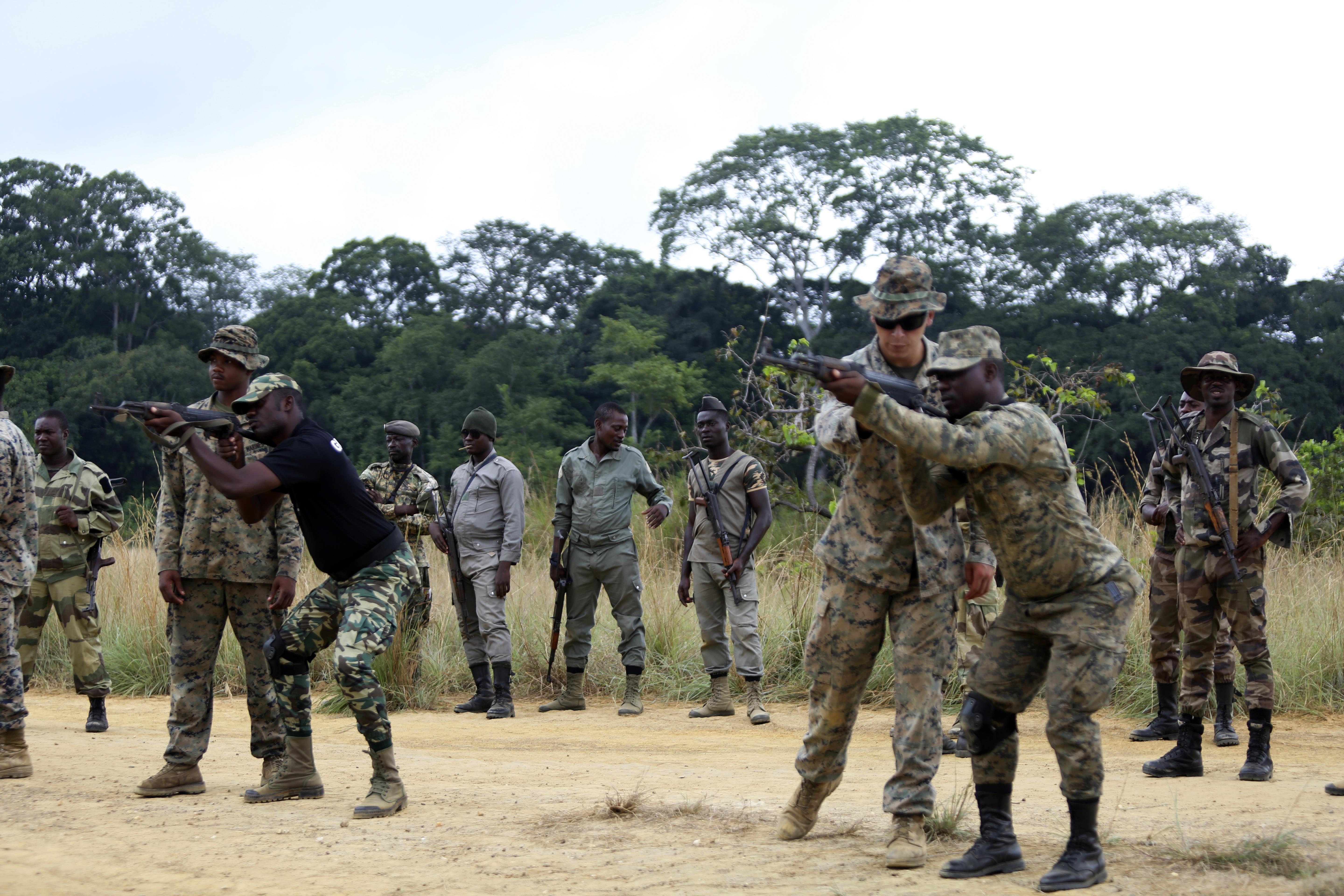 Marines Train Gabonese Forces