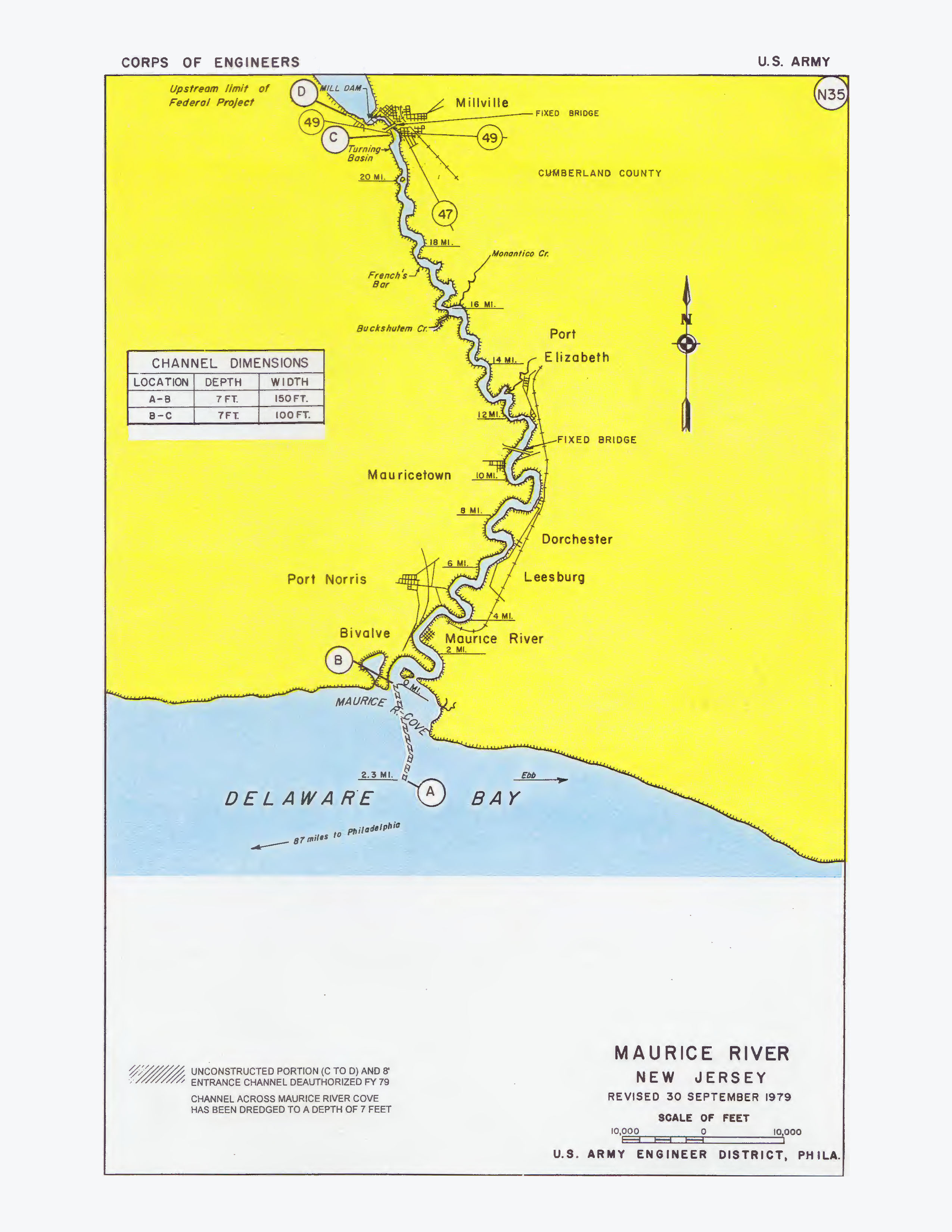 Maurice River Project Index Map