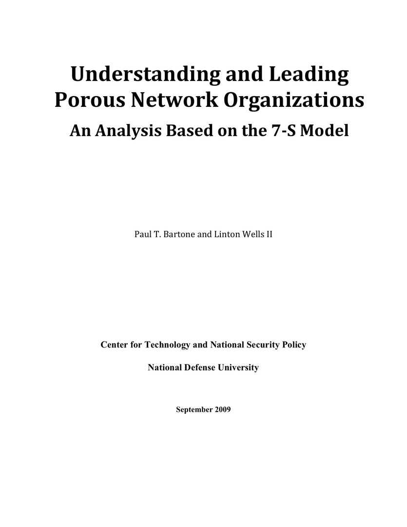DTP-070: Understanding and Leading Porous Network Organizations: An ...