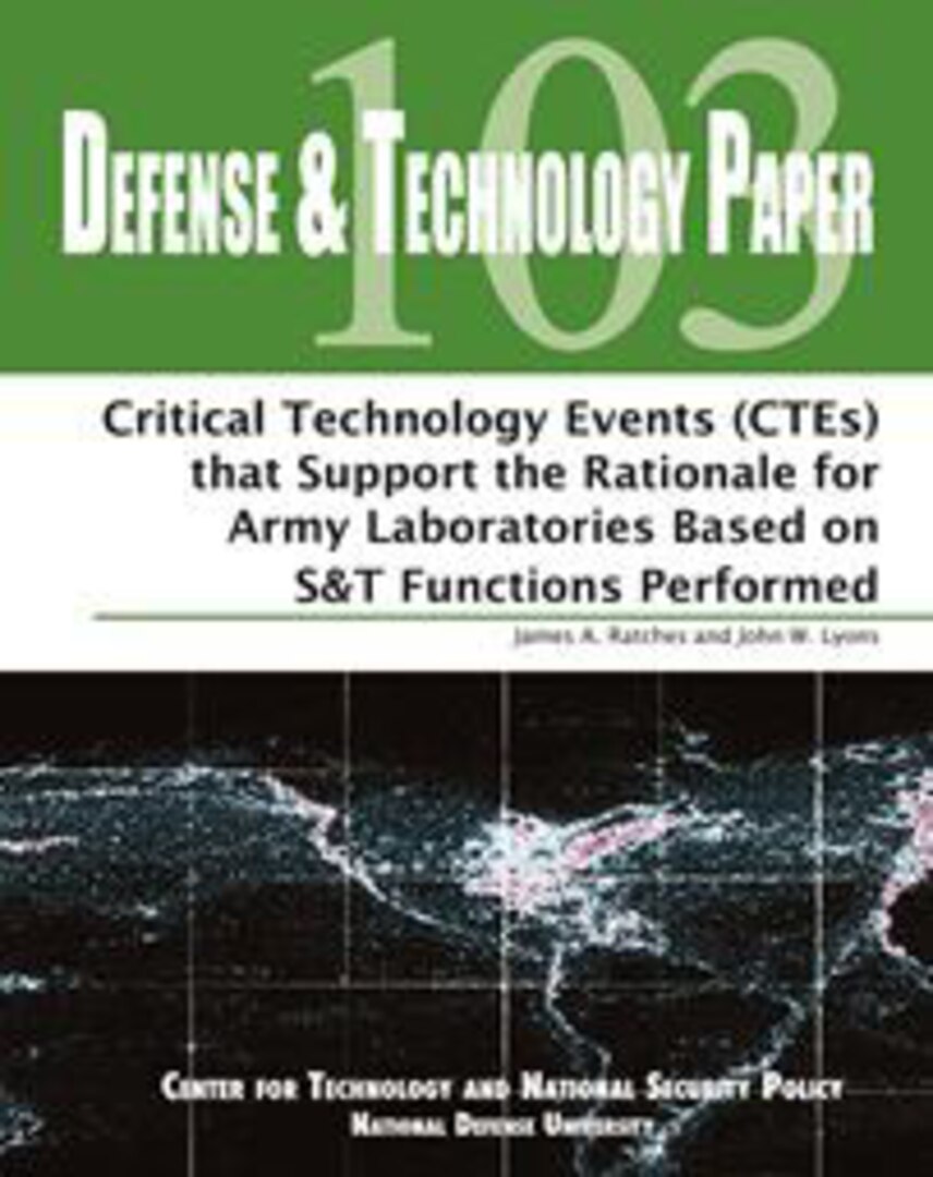 DTP-103: Critical Technology Events (CTEs) that Support the Rationale ...