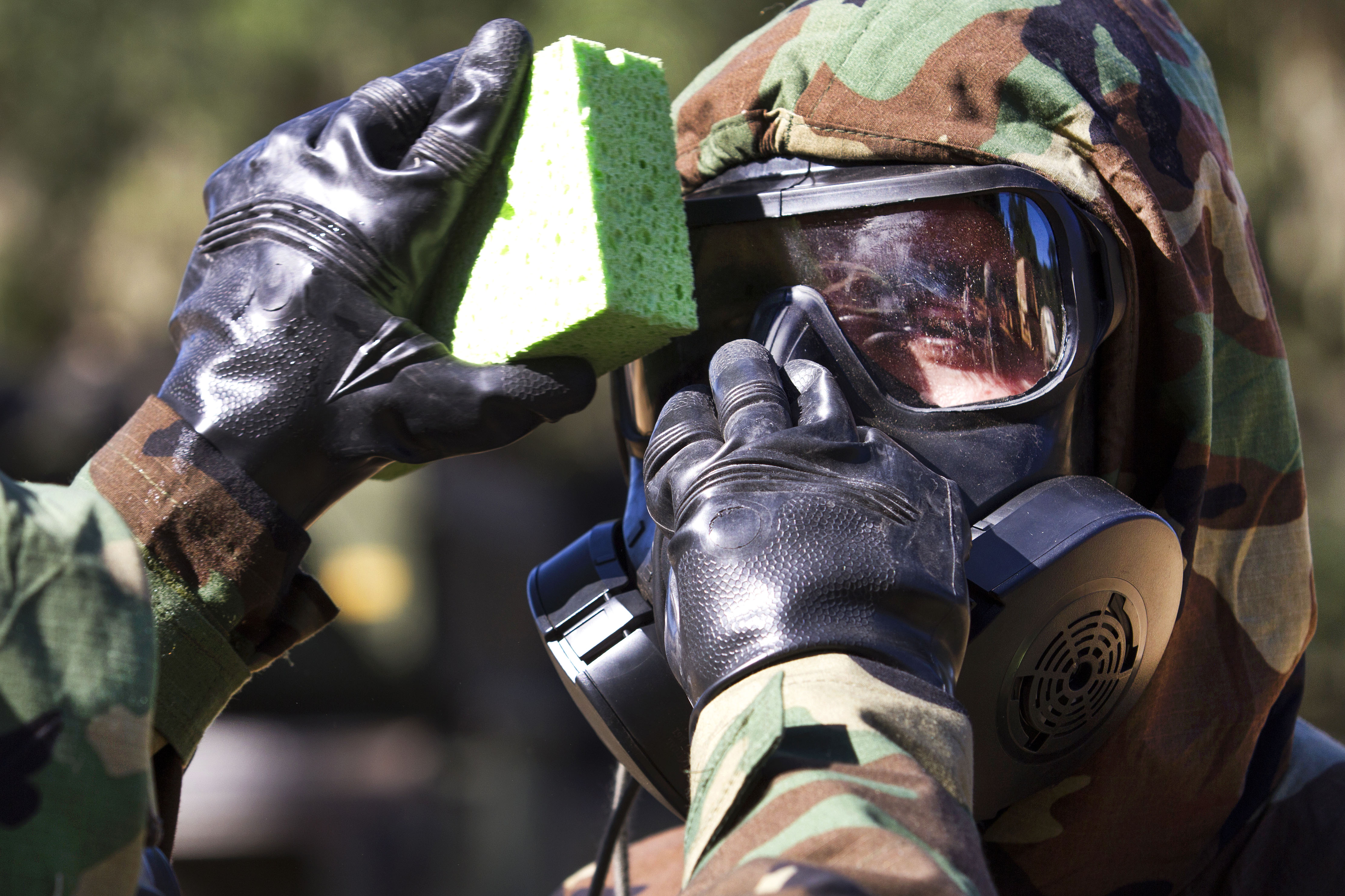 Washing Gas Masks | U.S. Department of War
