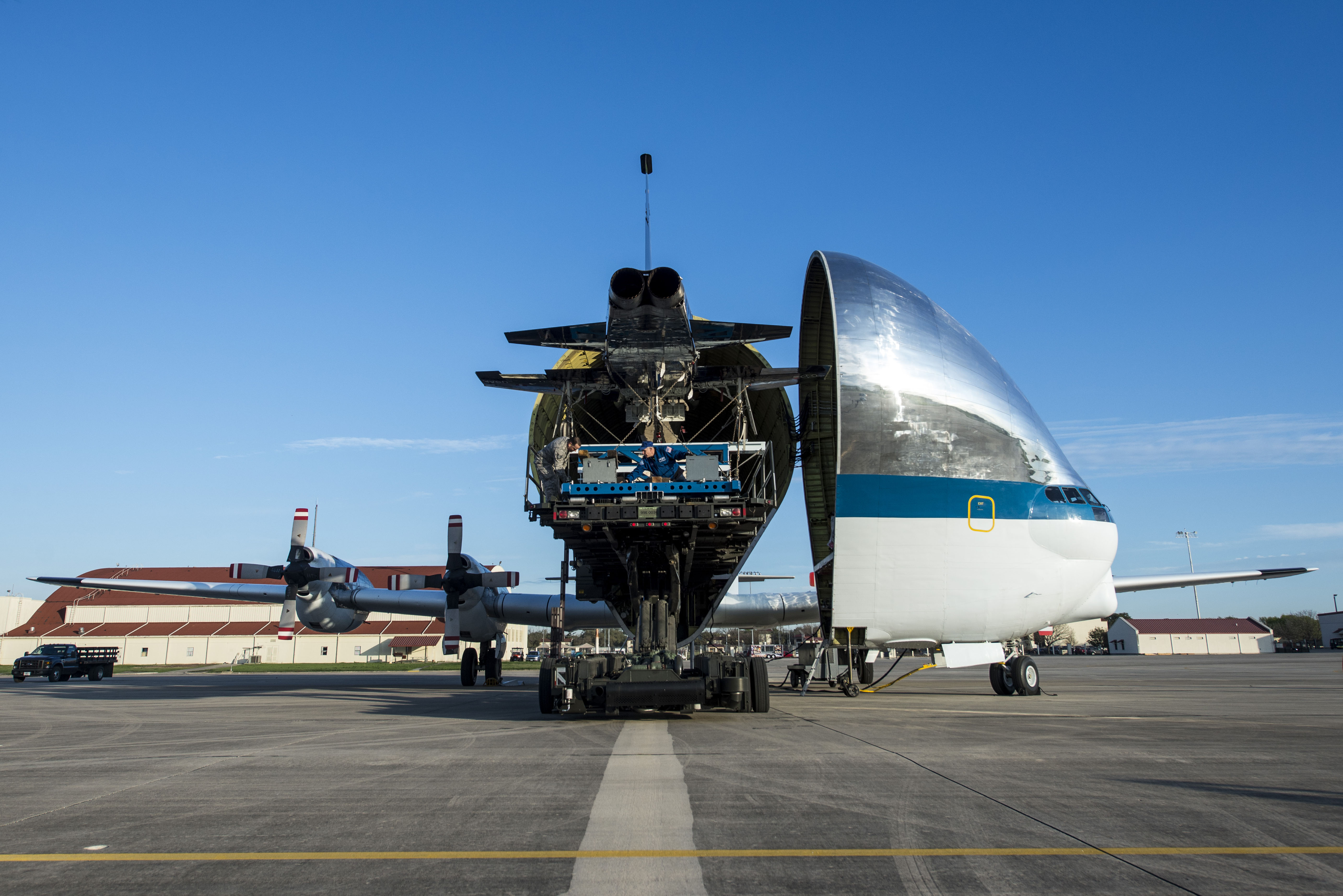 Super Guppy arrives at JBSA-Randolph