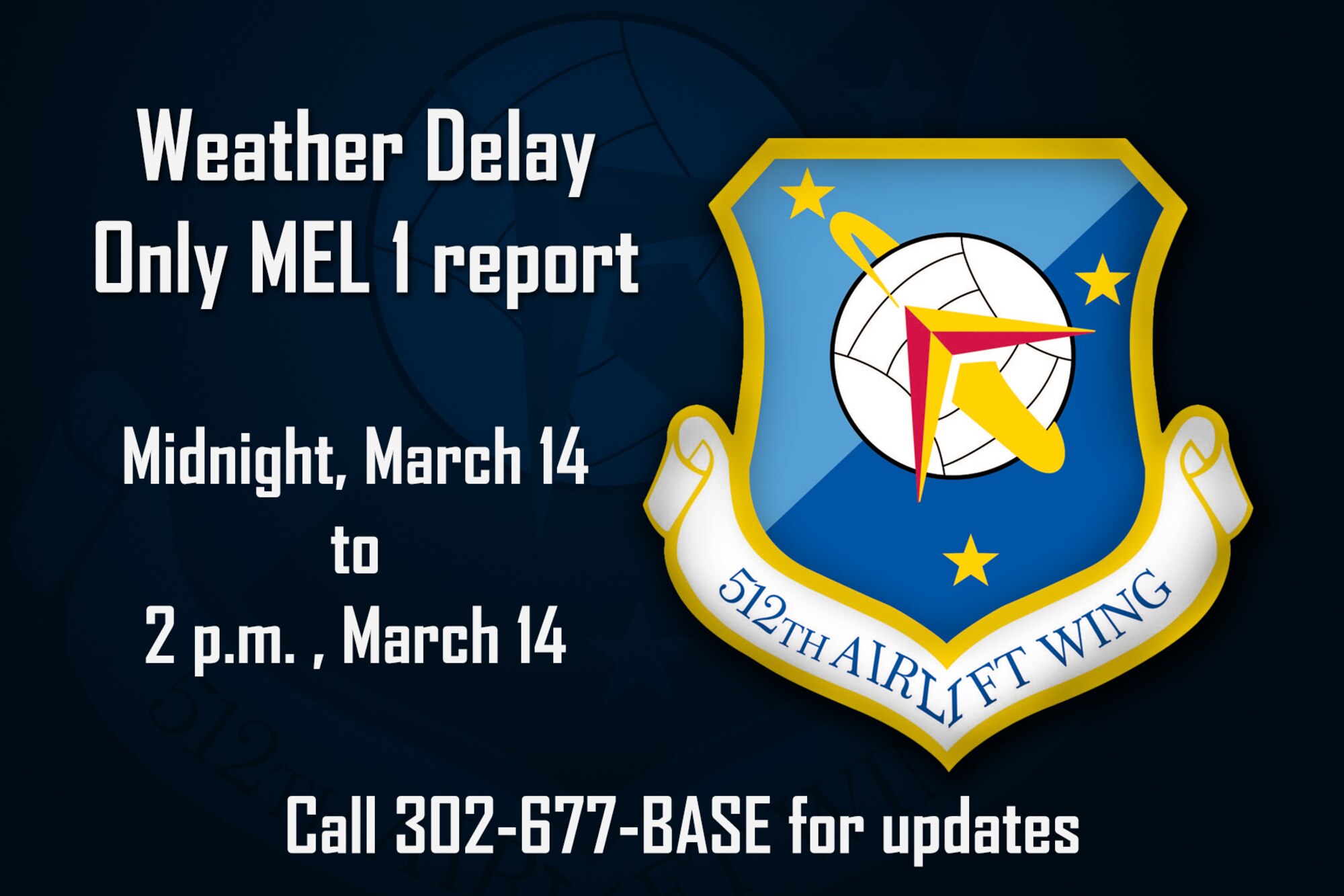 Weather Delay eh... > 512th Airlift Wing > Article Display