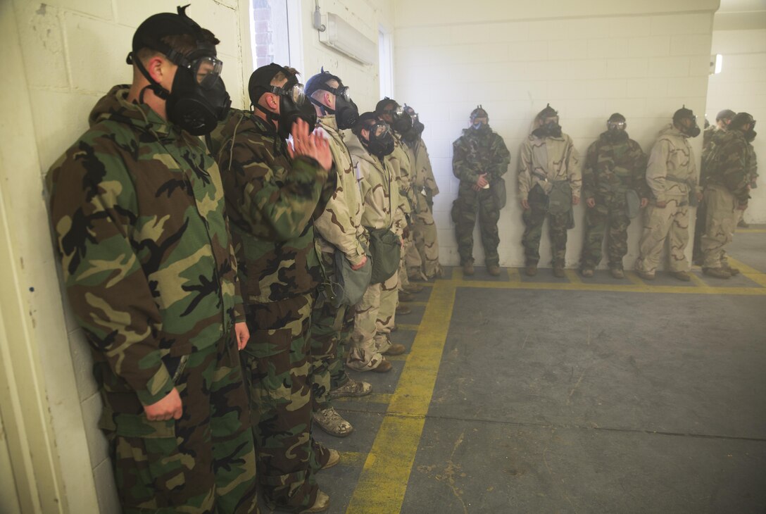 2nd Supply Battalion conduct Gas Chamber