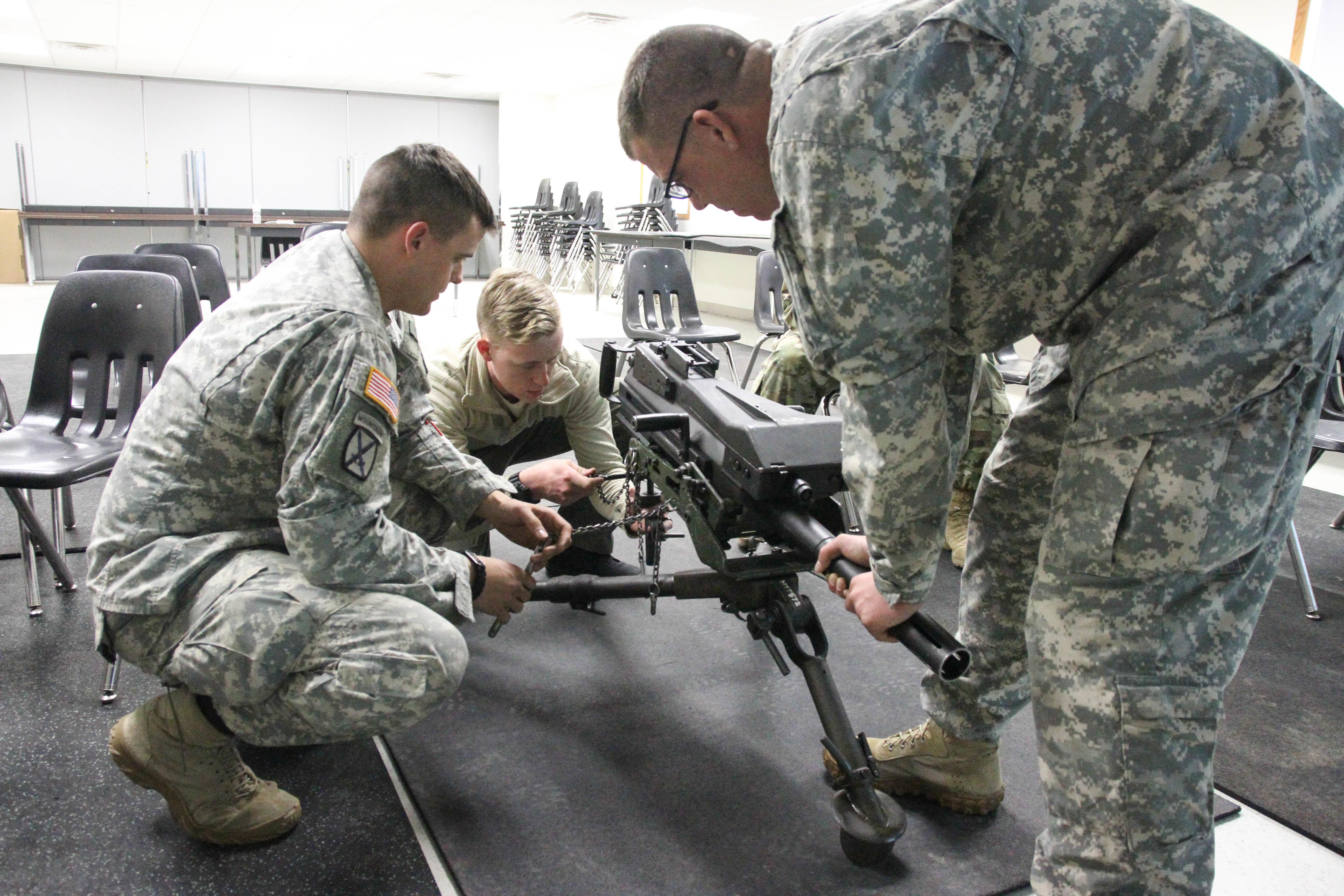U.S. Army Reserve Soldiers leverage the engagement skills trainer ...