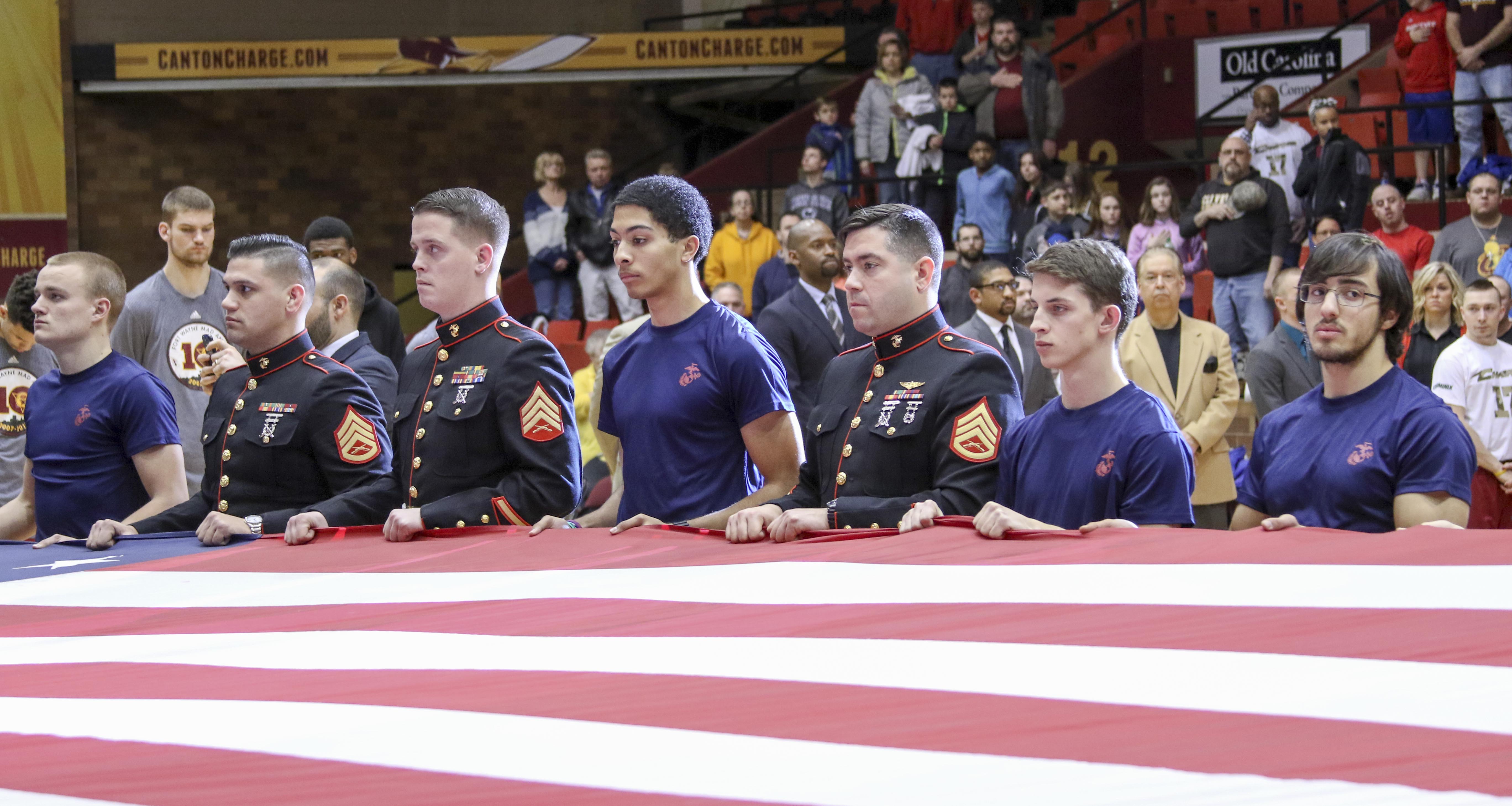 Canton Charge basketball game oath of enlistment