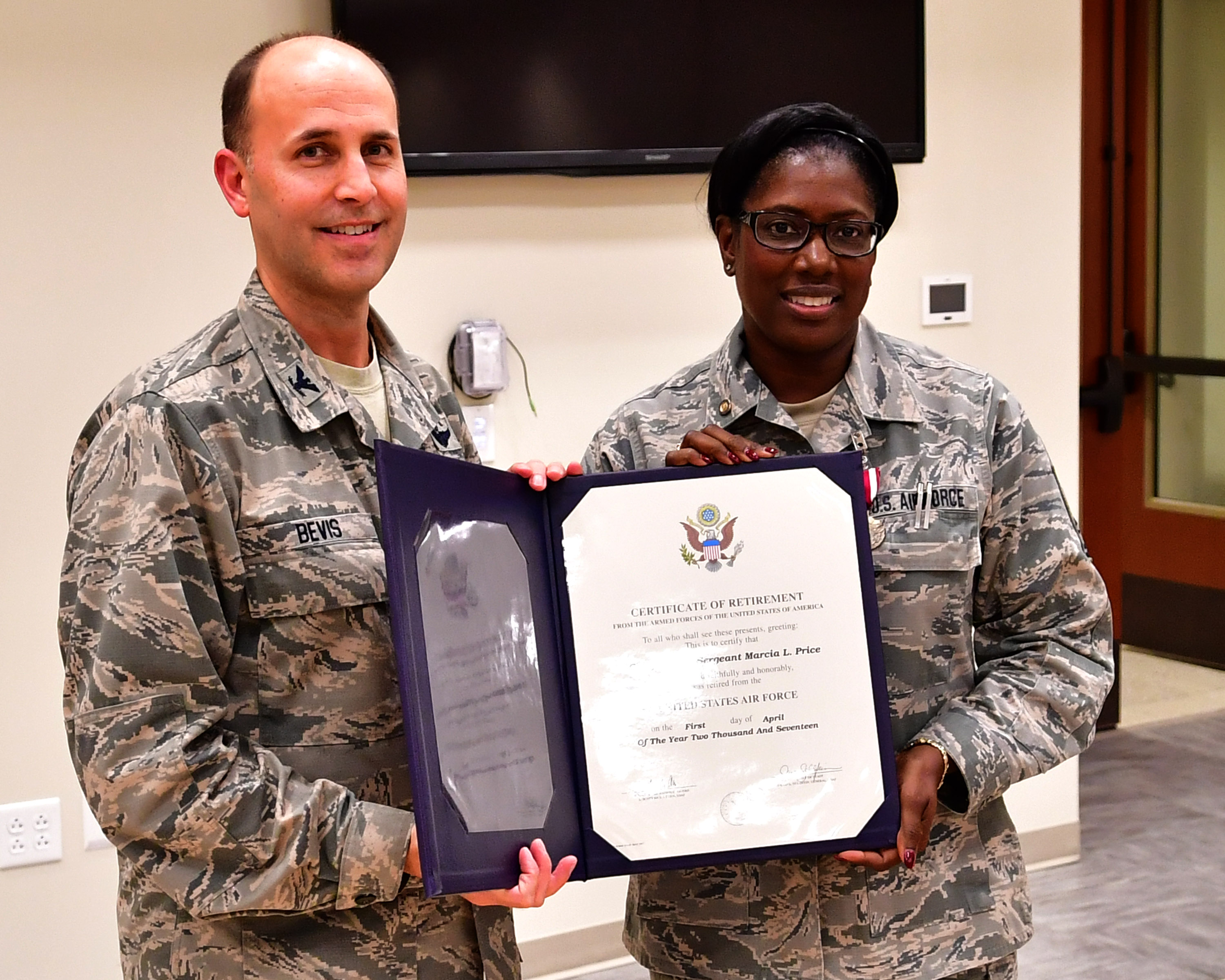 Chief Master Sergeant Price Retirement Ceremony