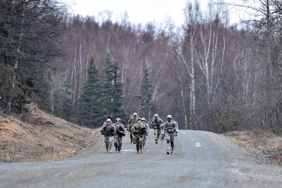 Comanche Paratroopers execute Tactical Foot March