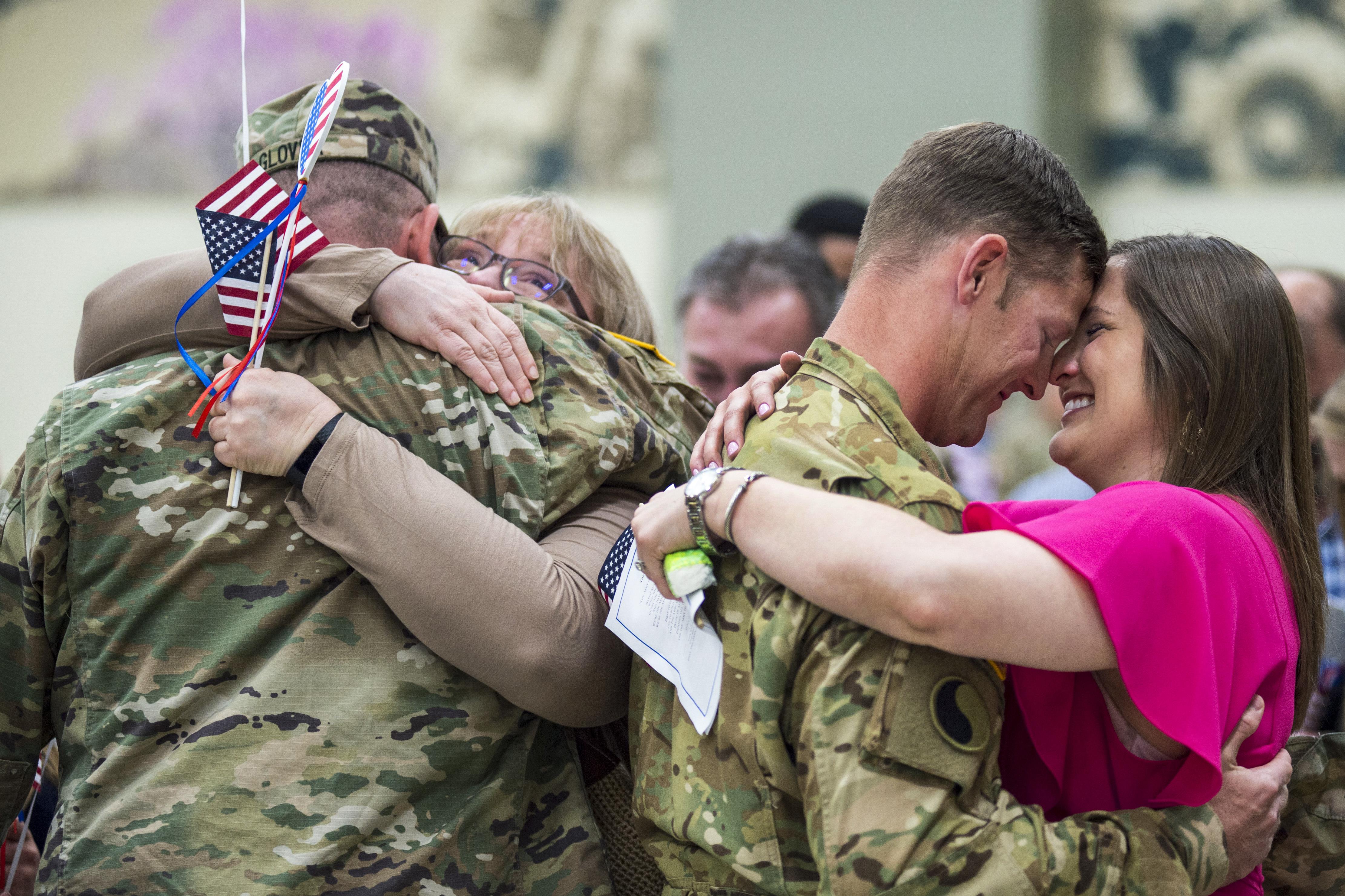 Crying Soldiers Coming Home From War