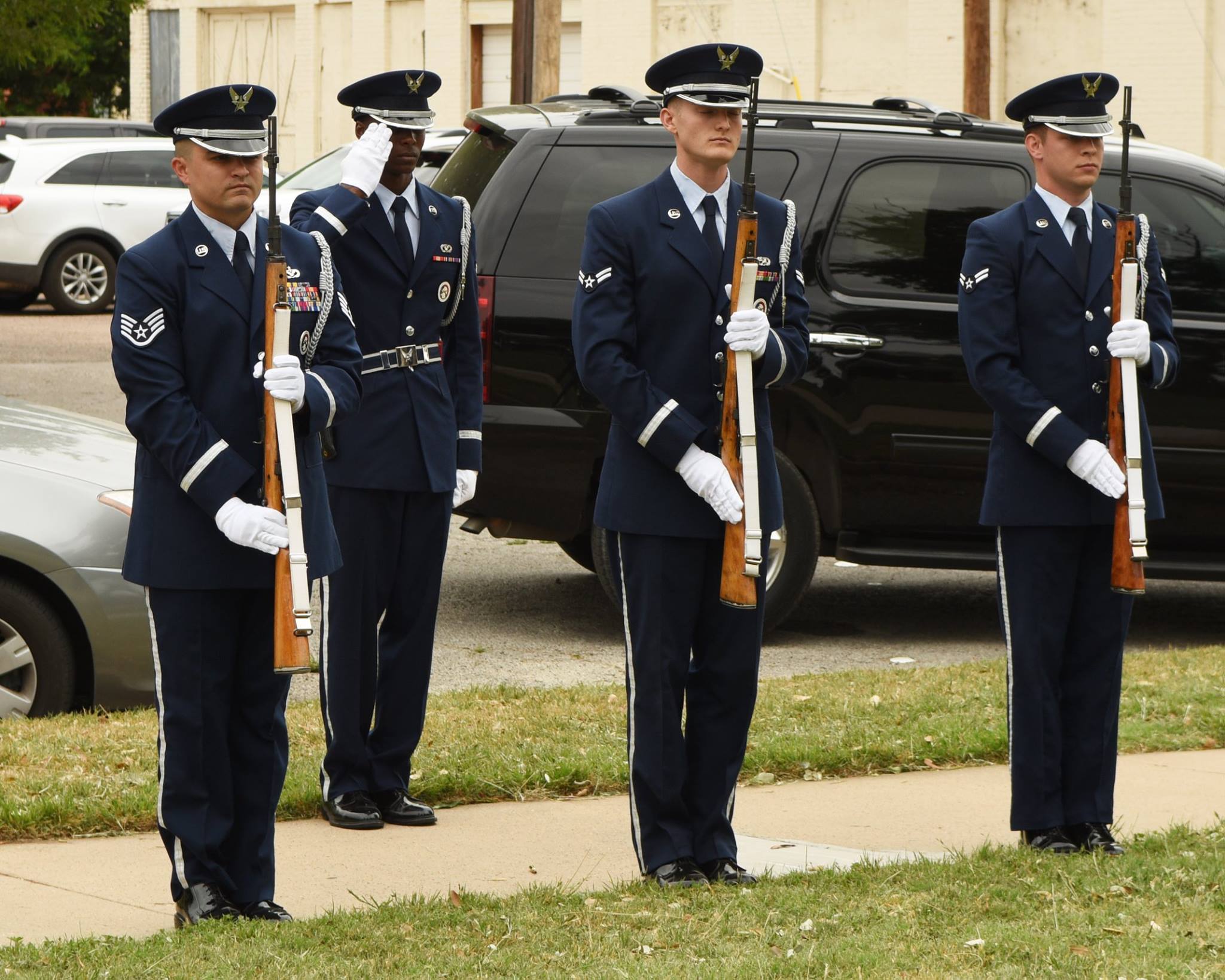Dyess Honor Guard participates in Peace Officer Memorial
