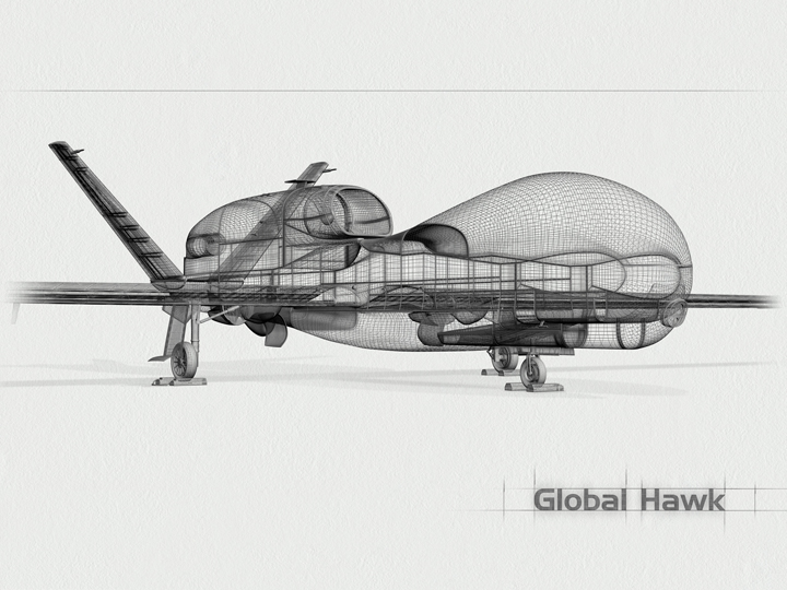 Nasa Global Hawk 3d Model