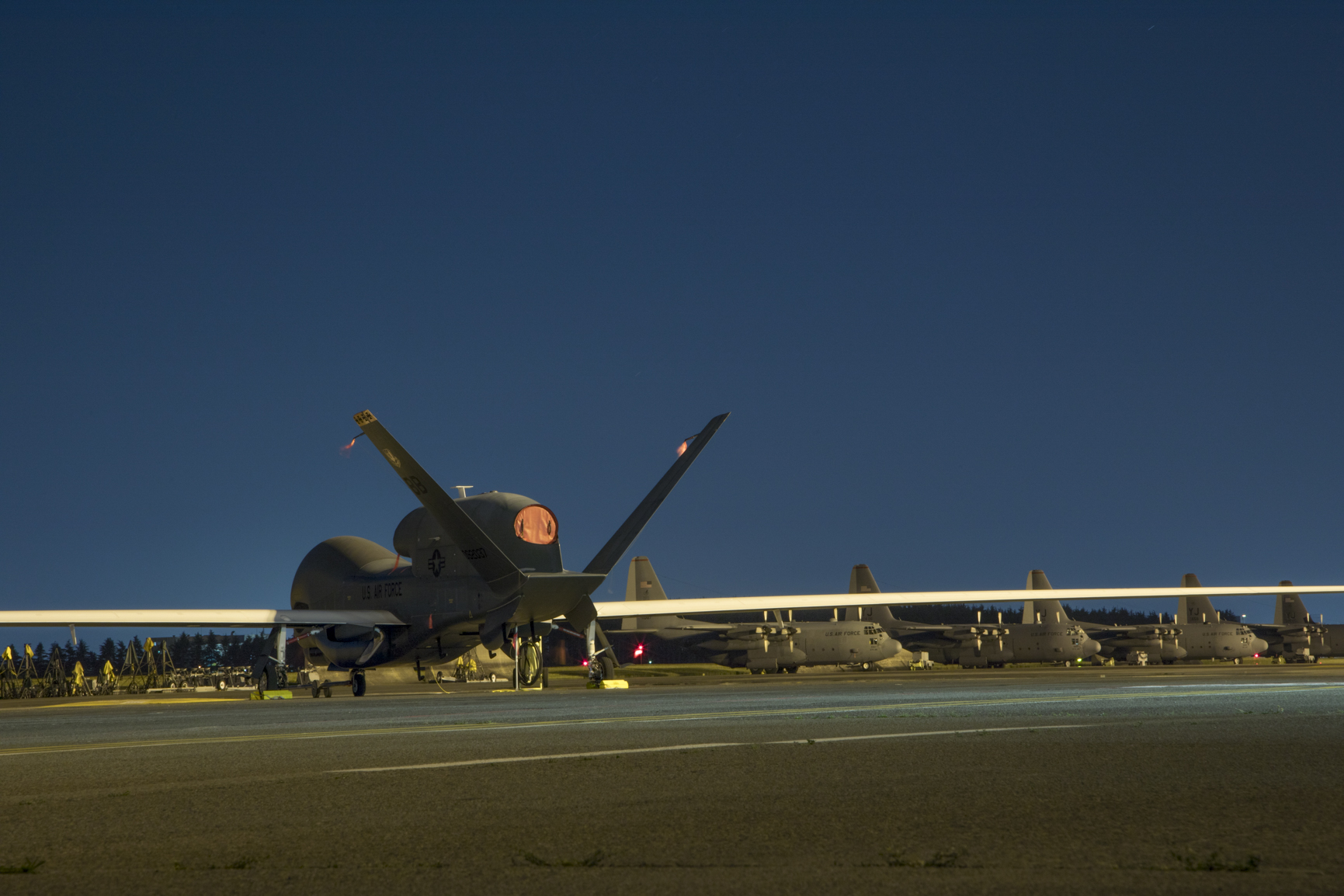 Global Hawk's first take off at Yokota