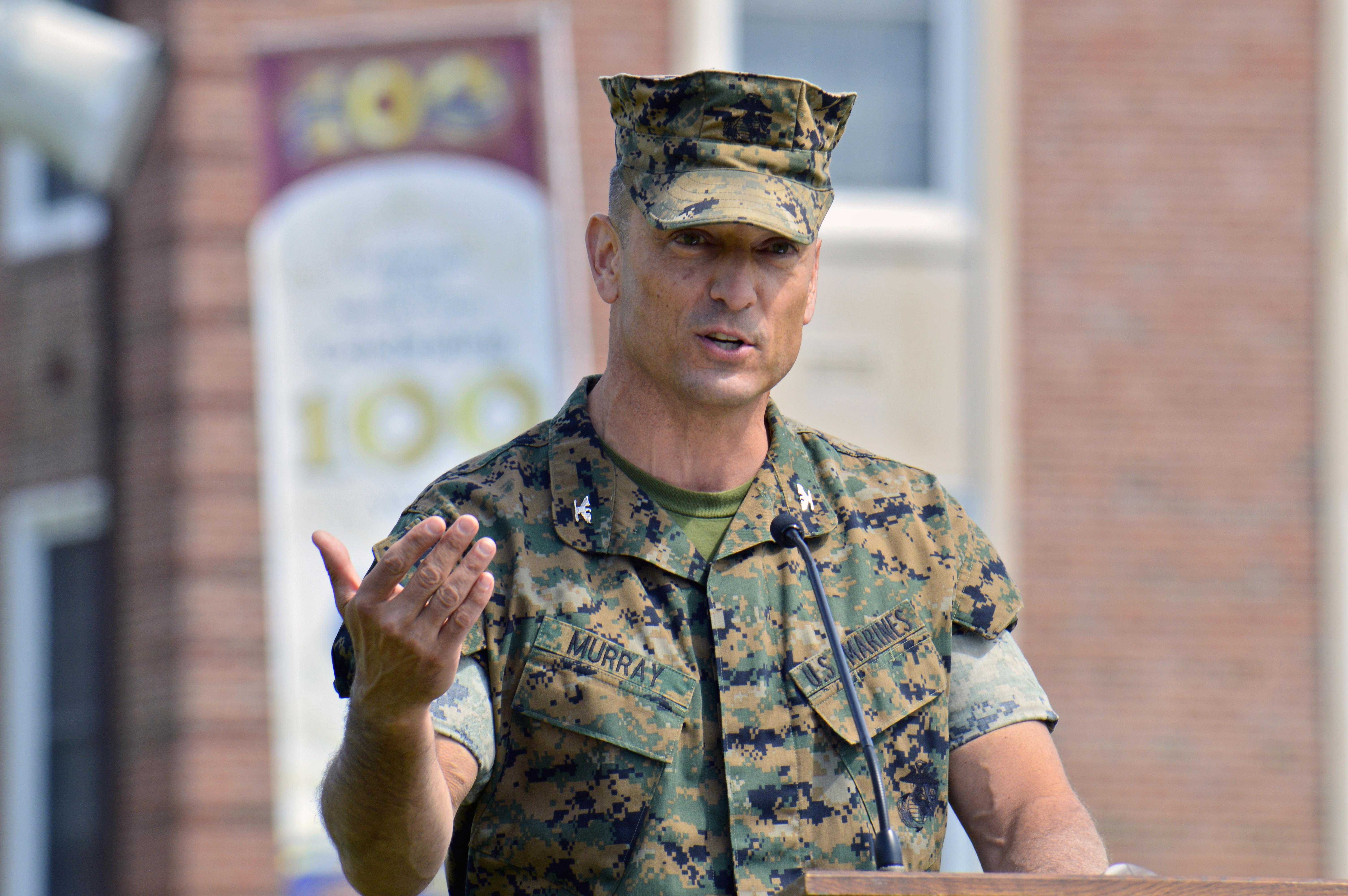 Col. Joseph Murray speaks at the Centennial Celebration Event