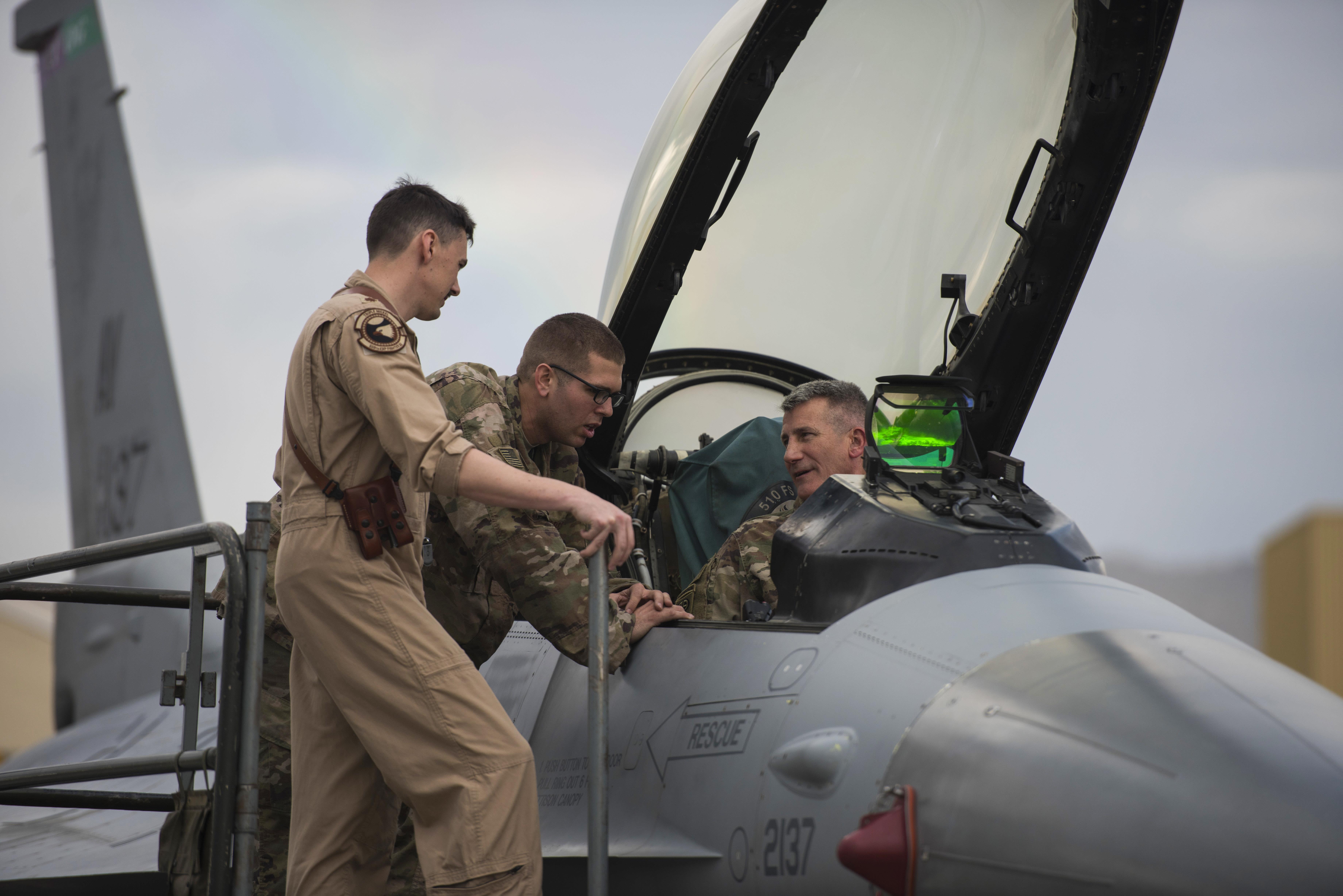 Gen. Nicholson visits Bagram, meets with 555th EFS