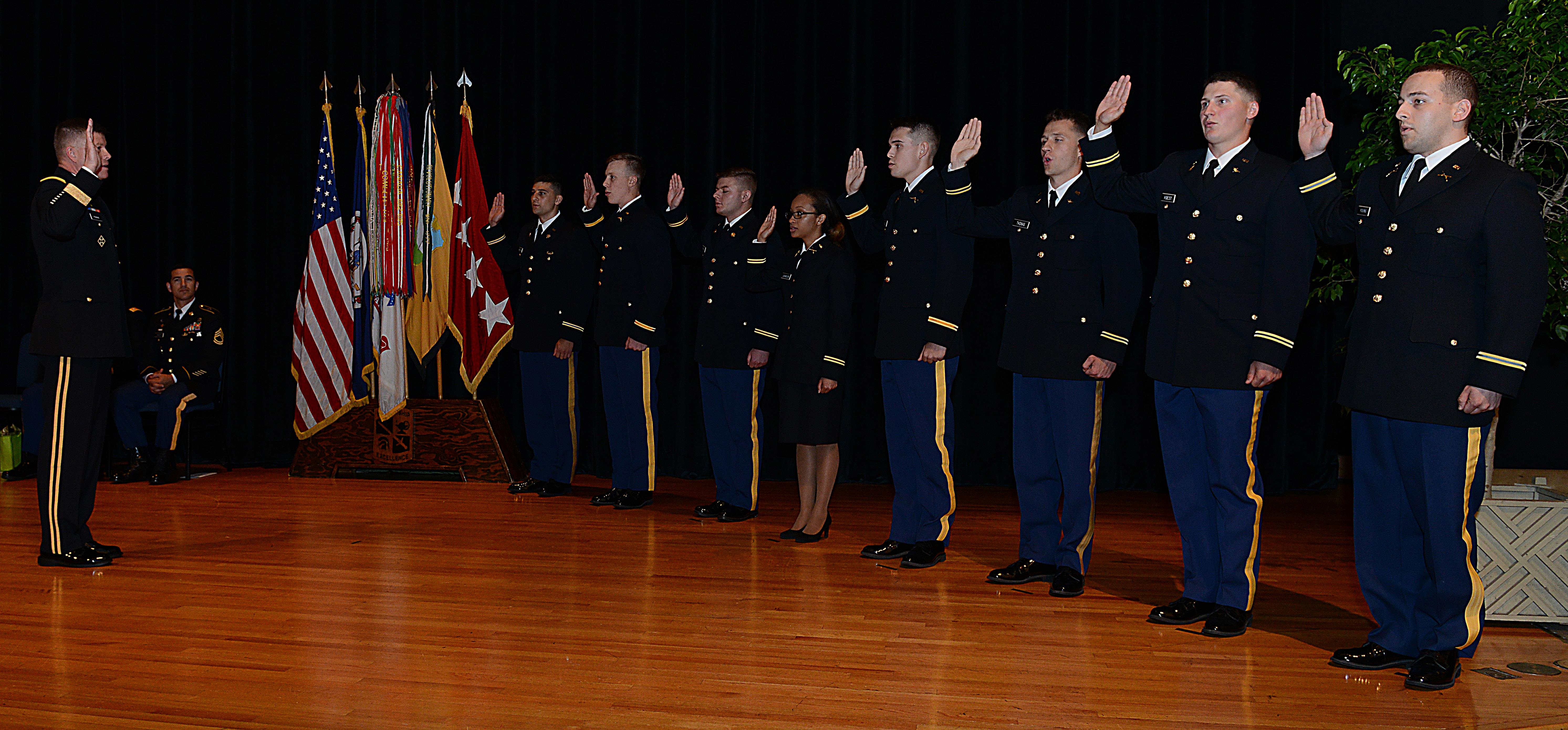 TRADOC commander commissions new lieutenants