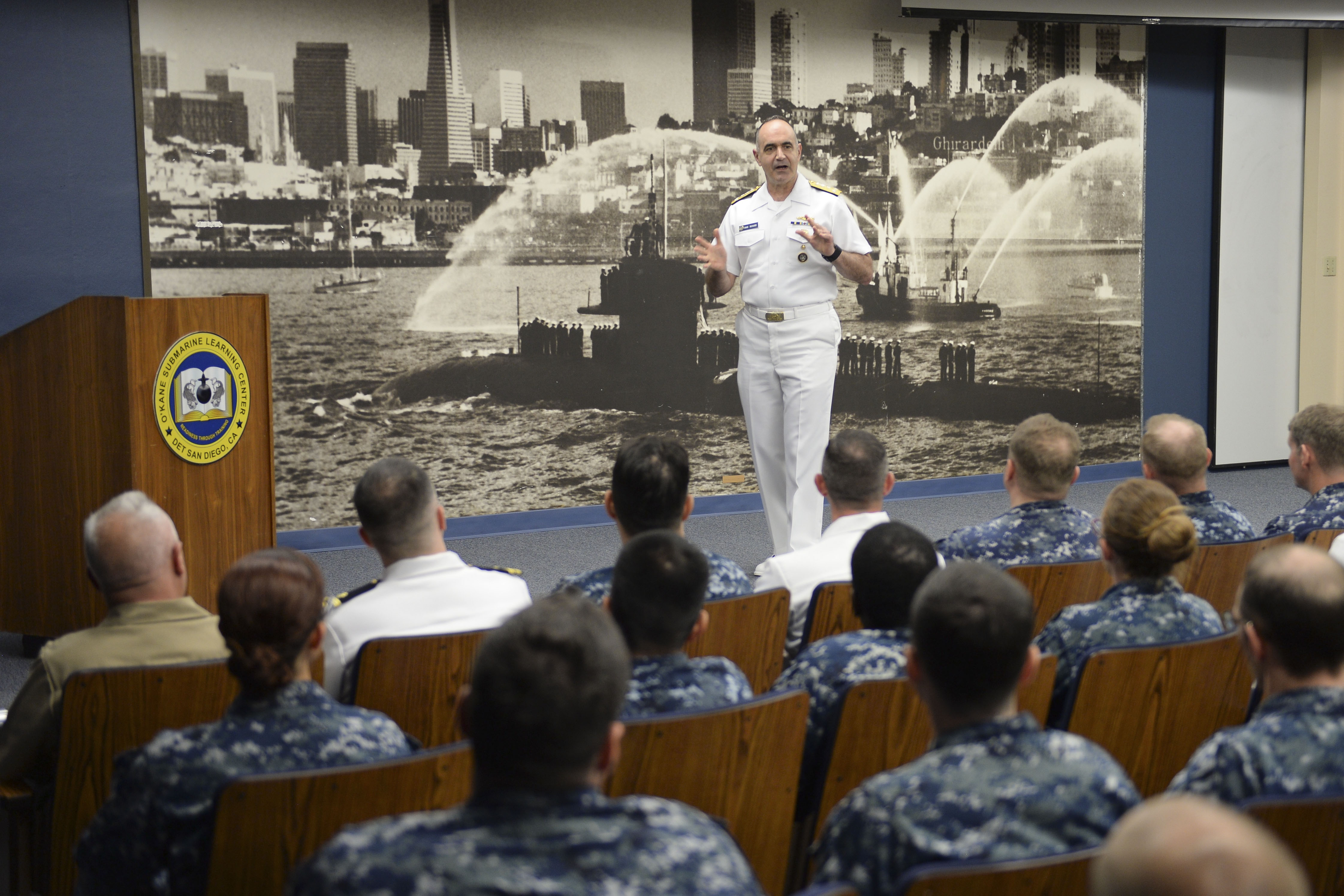 USSTRATCOM Deputy Commander conducts all hands call at Naval Base Point ...
