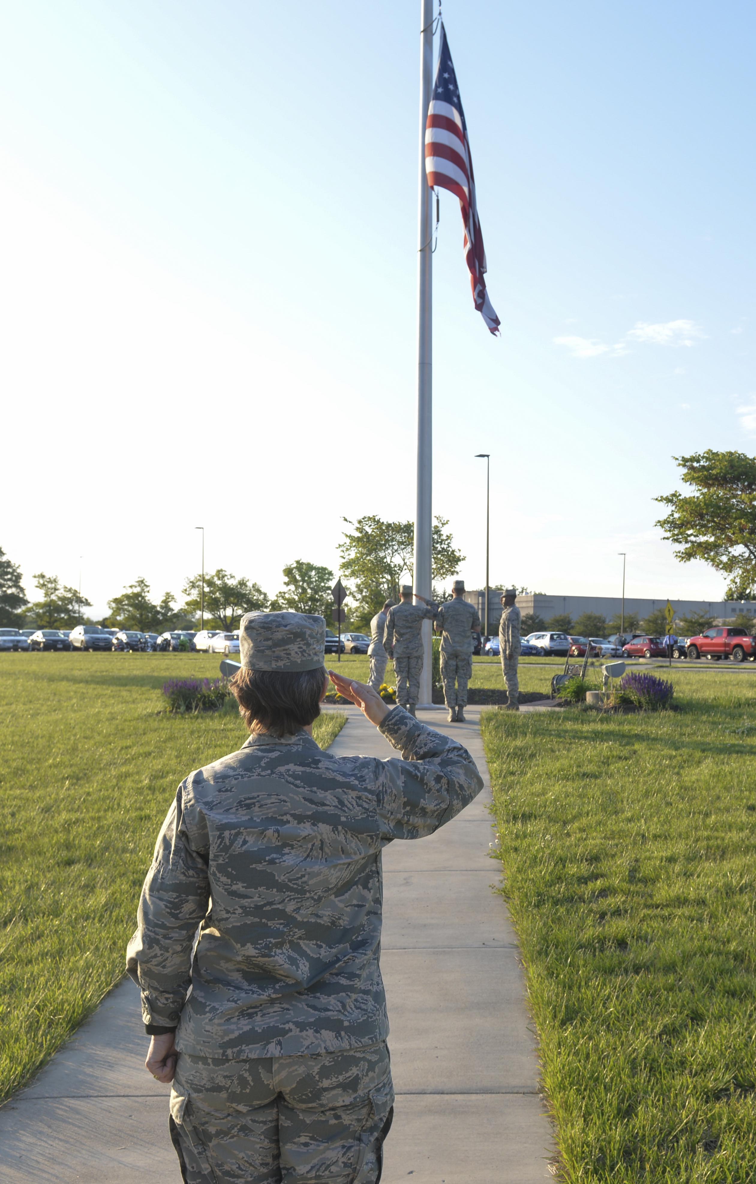 Vice Commander observes reveille > National Air and Space Intelligence ...