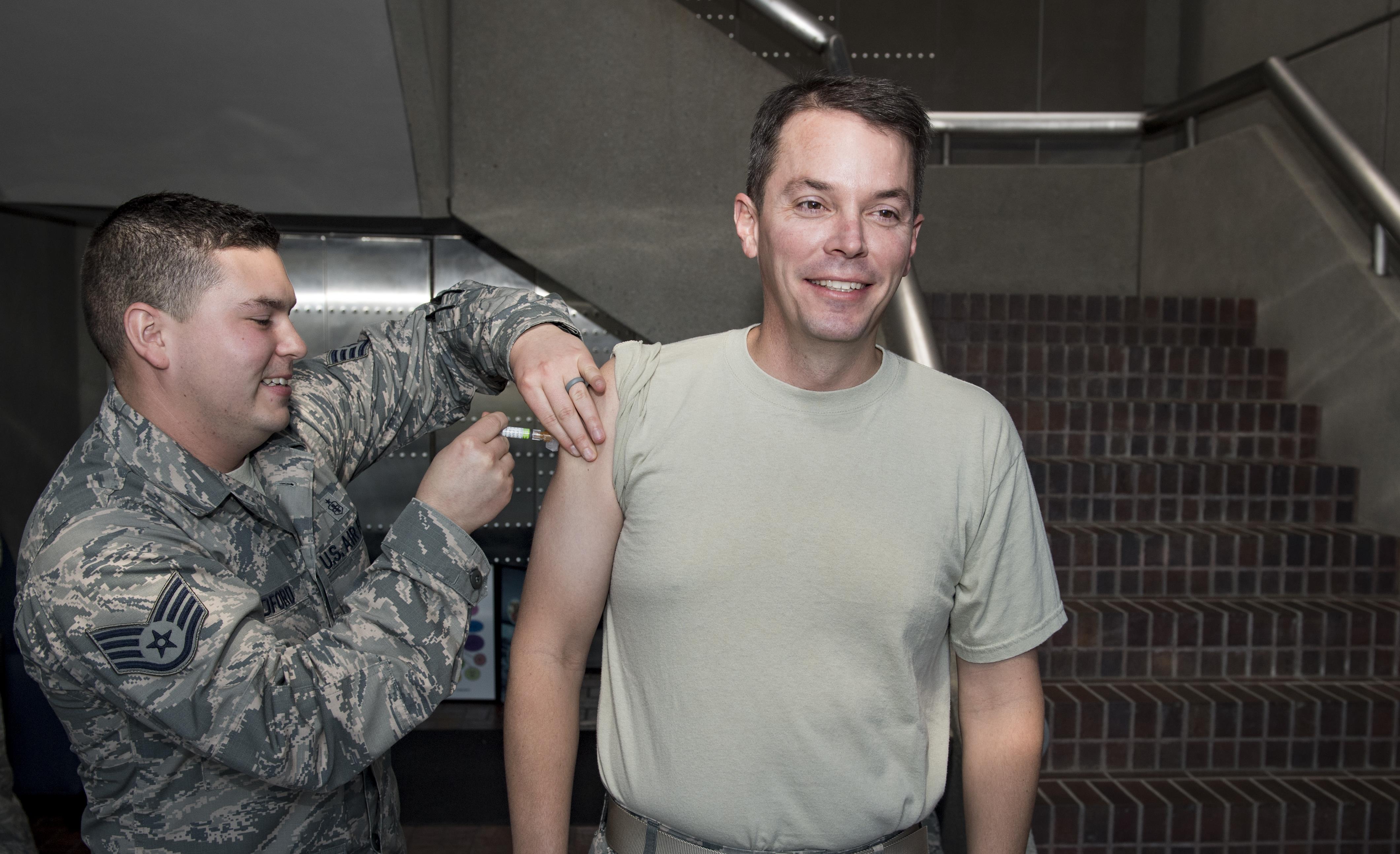 Flu shot available to active duty, high risk patients