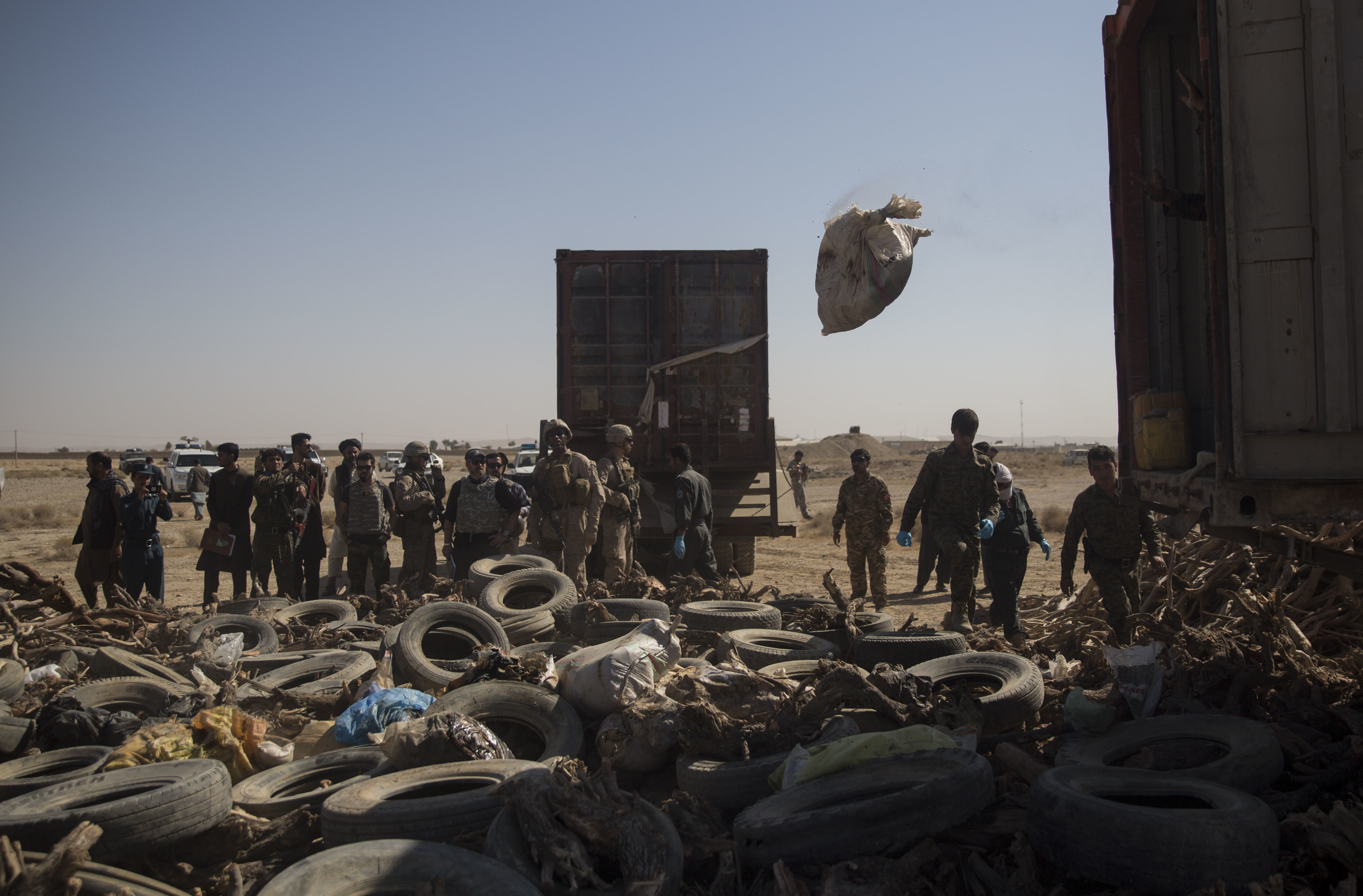 Breaking Bad: Afghan National Police destroy three tons of illegal drugs