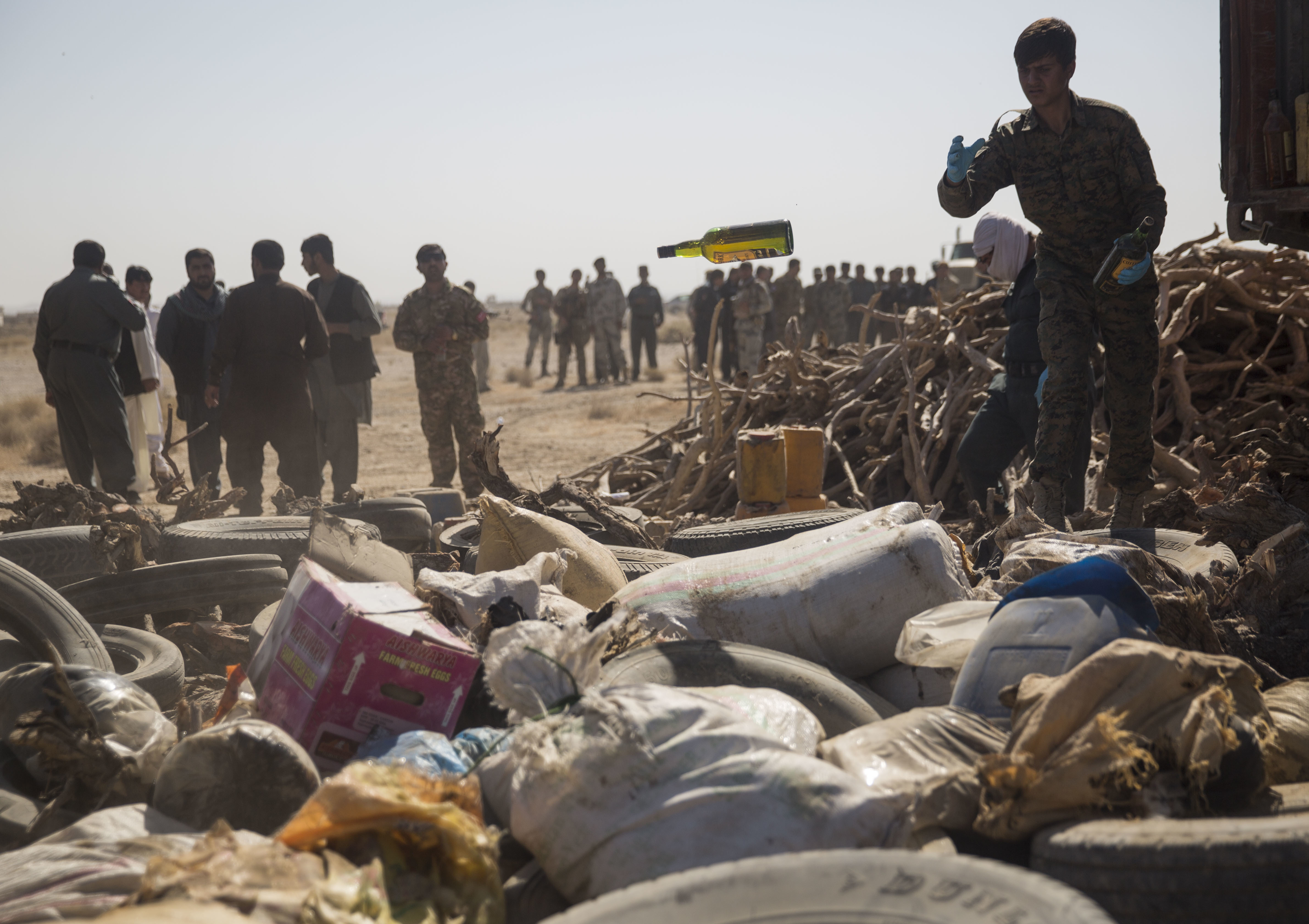 Breaking Bad: Afghan National Police destroy three tons of illegal drugs